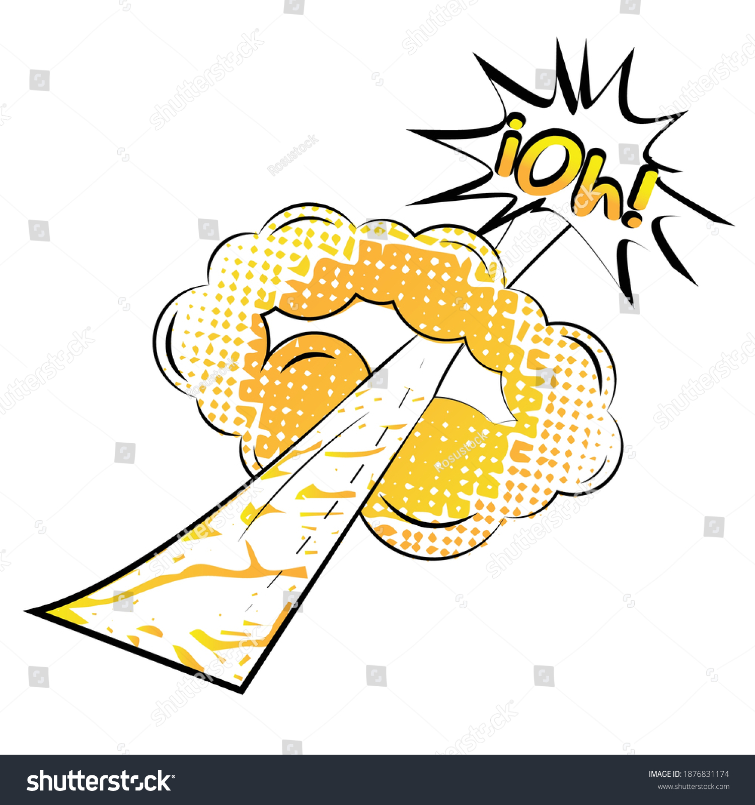 Comic Explosion Effect Pop Art Vector Stock Vector (Royalty Free ...