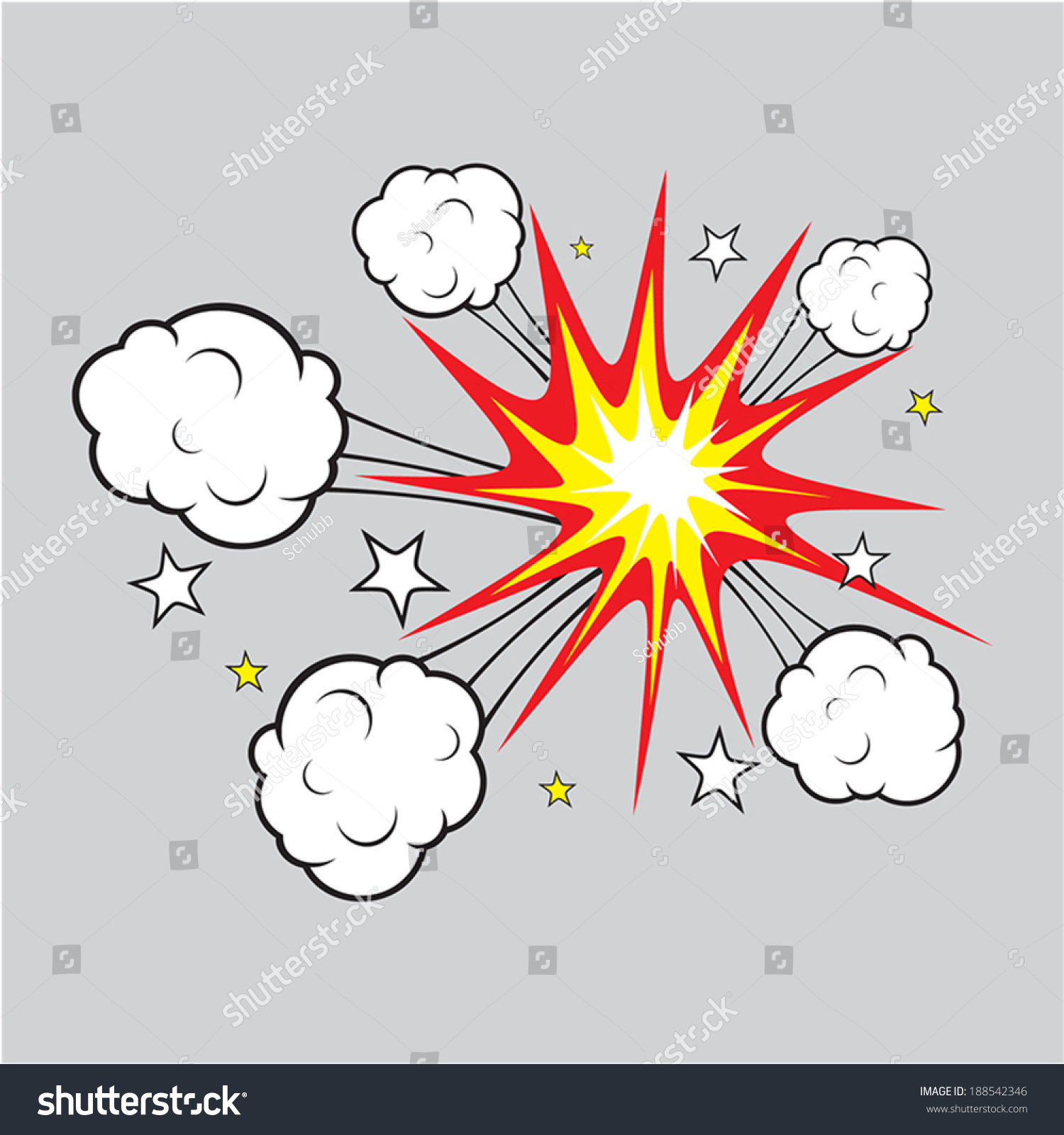 Comic Explosion Illustration Stock Vector (Royalty Free) 188542346