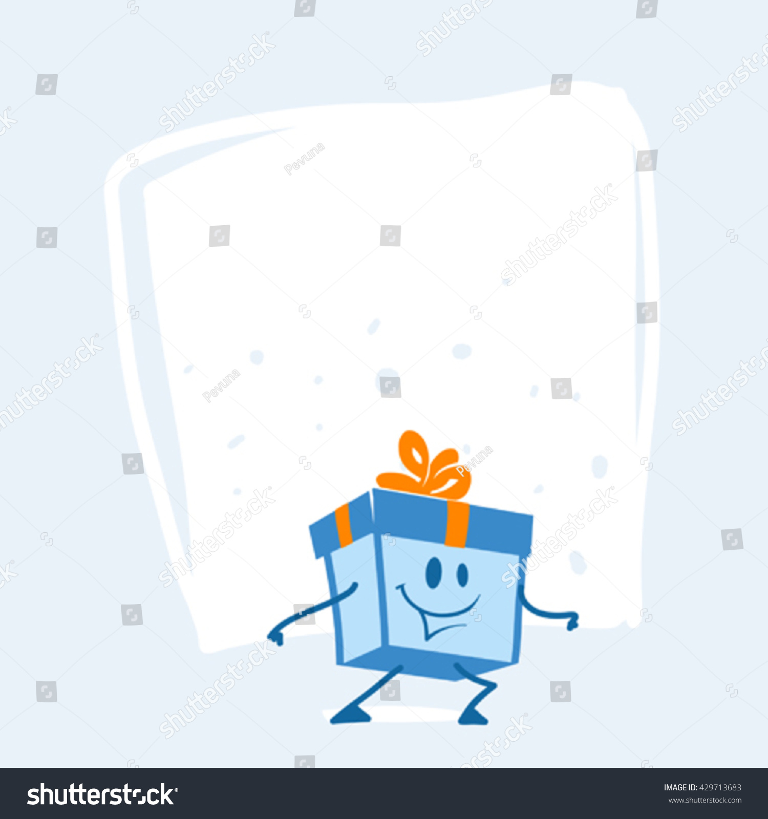 Comic Gift Box Character Stock Vector (Royalty Free) 429713683