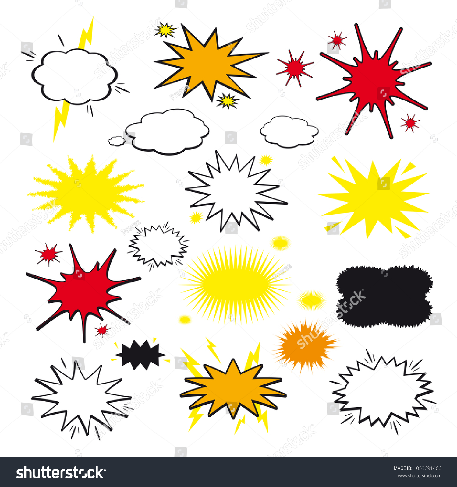 Comic Graphic Novel Cartoon Effect Element Stock Vector (Royalty Free ...