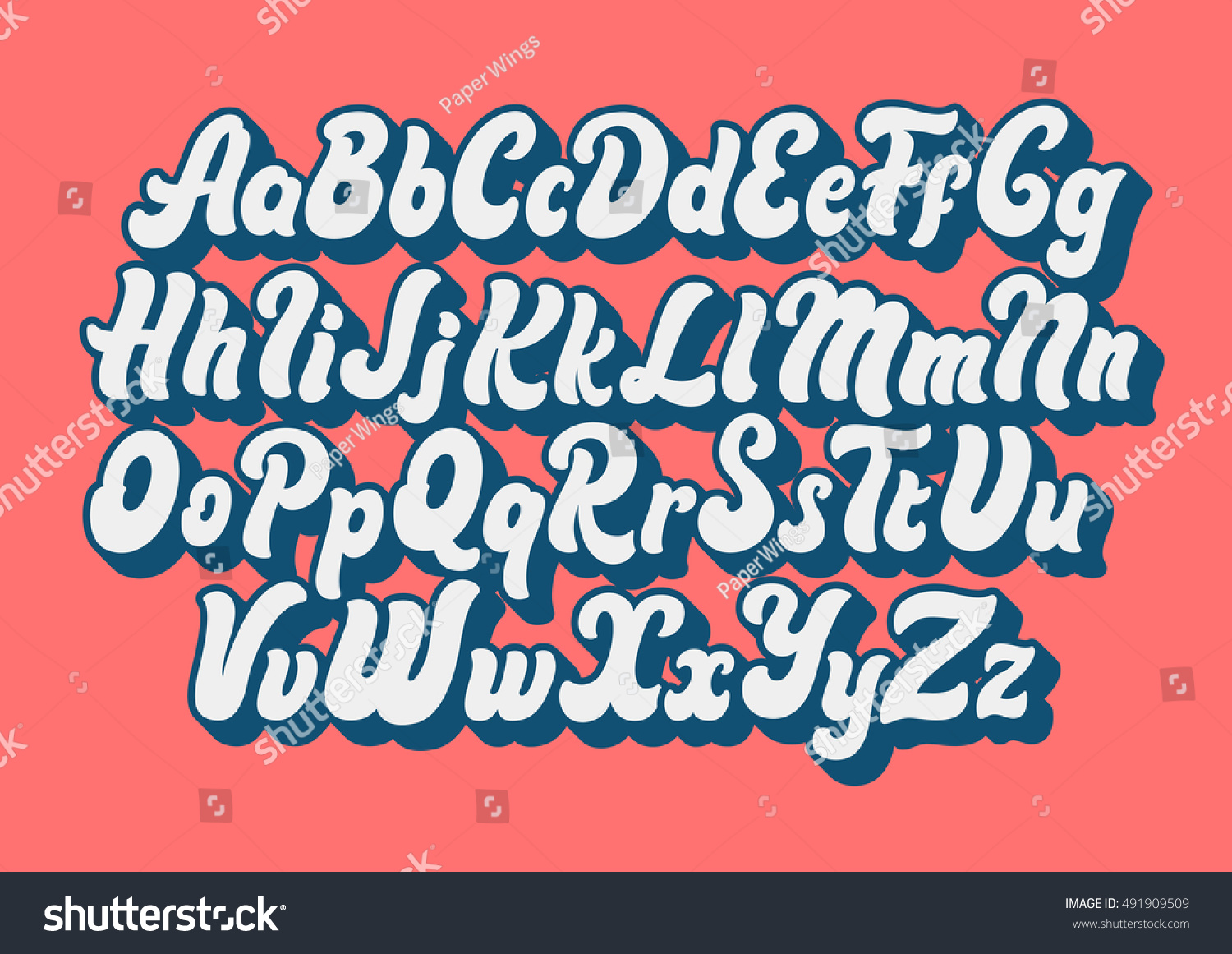 Comic Lettering Font Vector Alphabet Stock Vector (Royalty Free ...