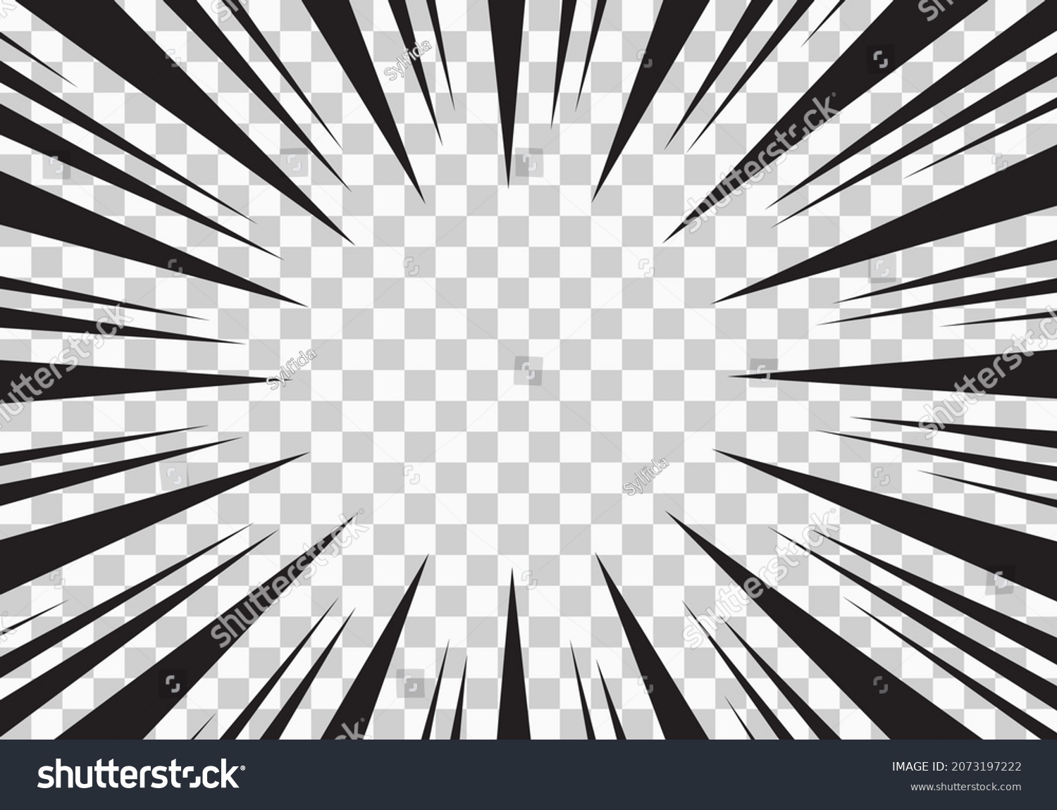 Comic Manga Effect Transparent Vector Background Stock Vector (Royalty ...