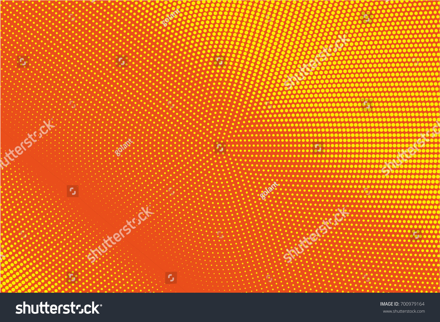 Comic Pattern Halftone Background Orangeyellow Color Stock Vector ...