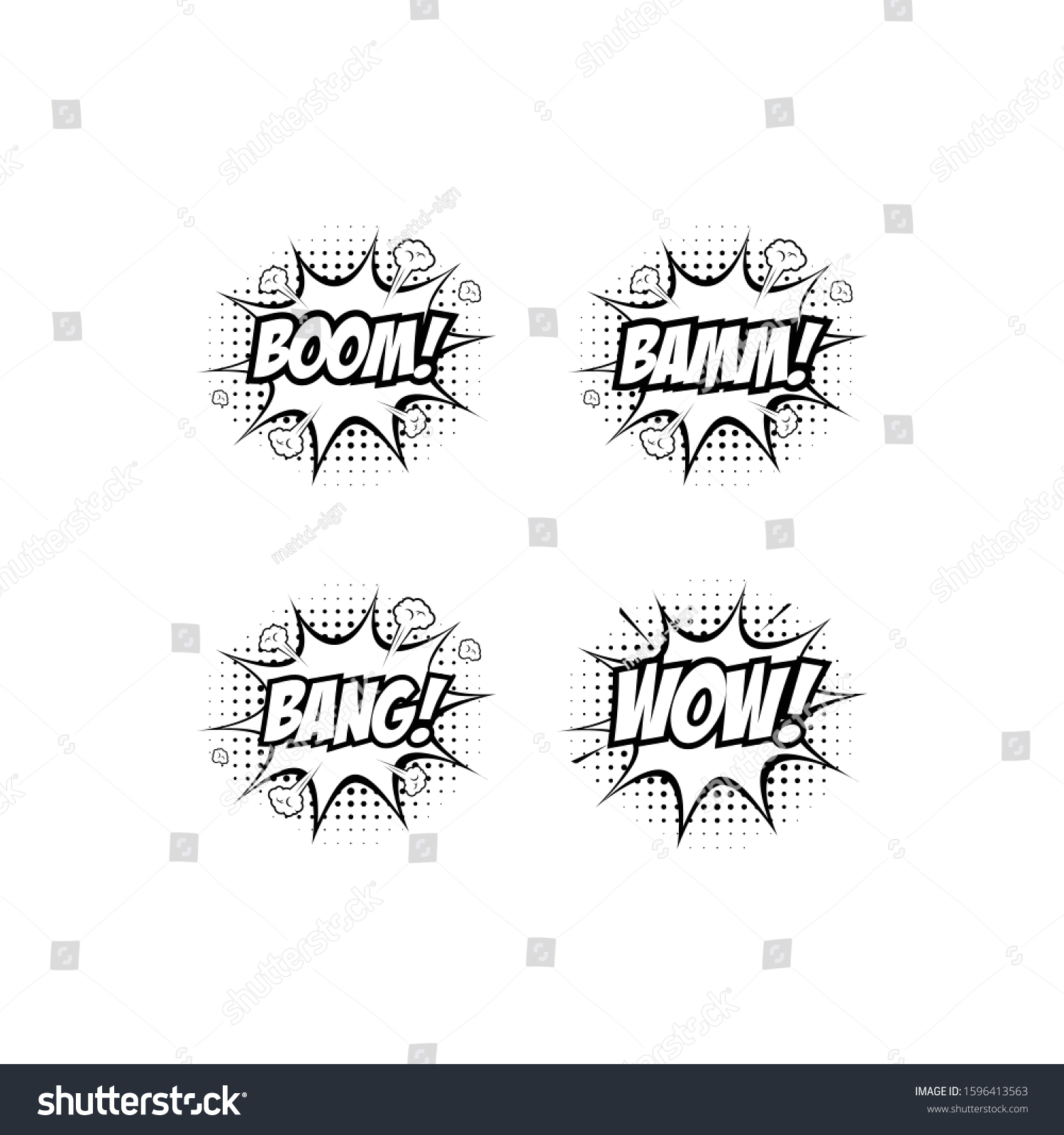 Comic Pop Art Sign Vector: เวกเตอร์สต็อก (ปลอดค่าลิขสิทธิ์) 1596413563 ...