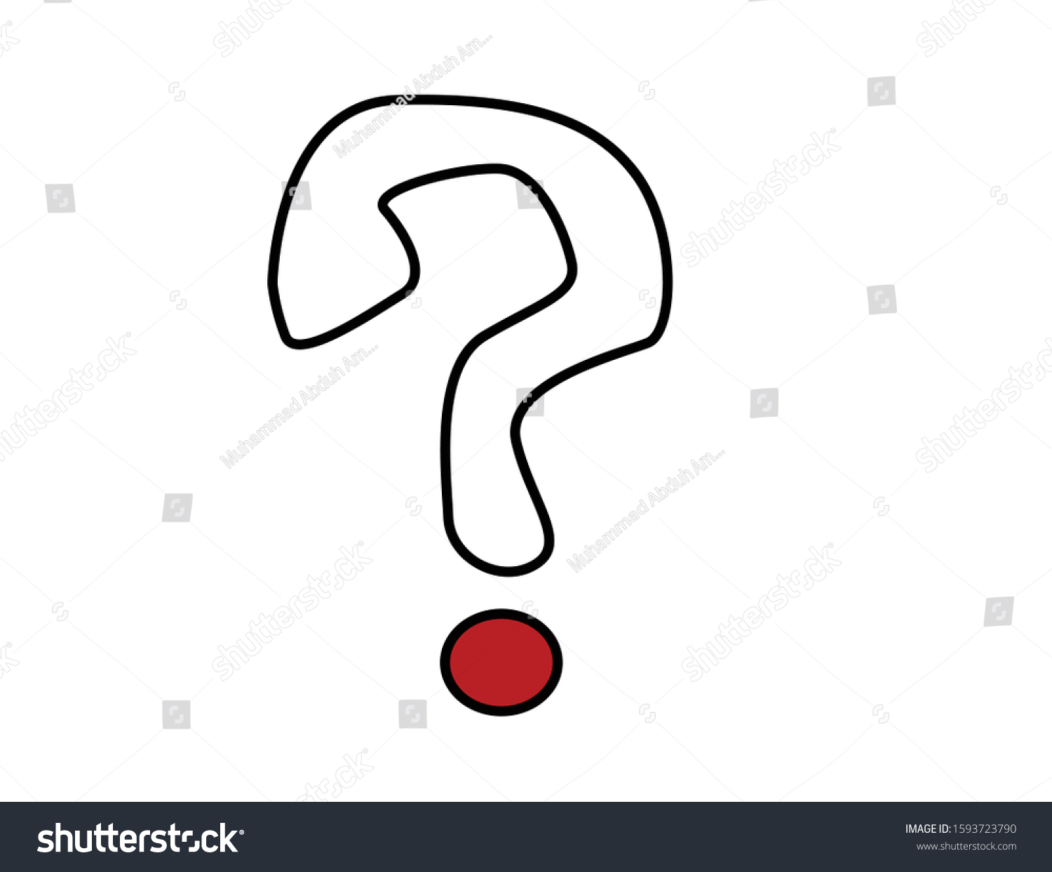 Comic Question Mark Icon Symbols Stock Vector (Royalty Free) 1593723790