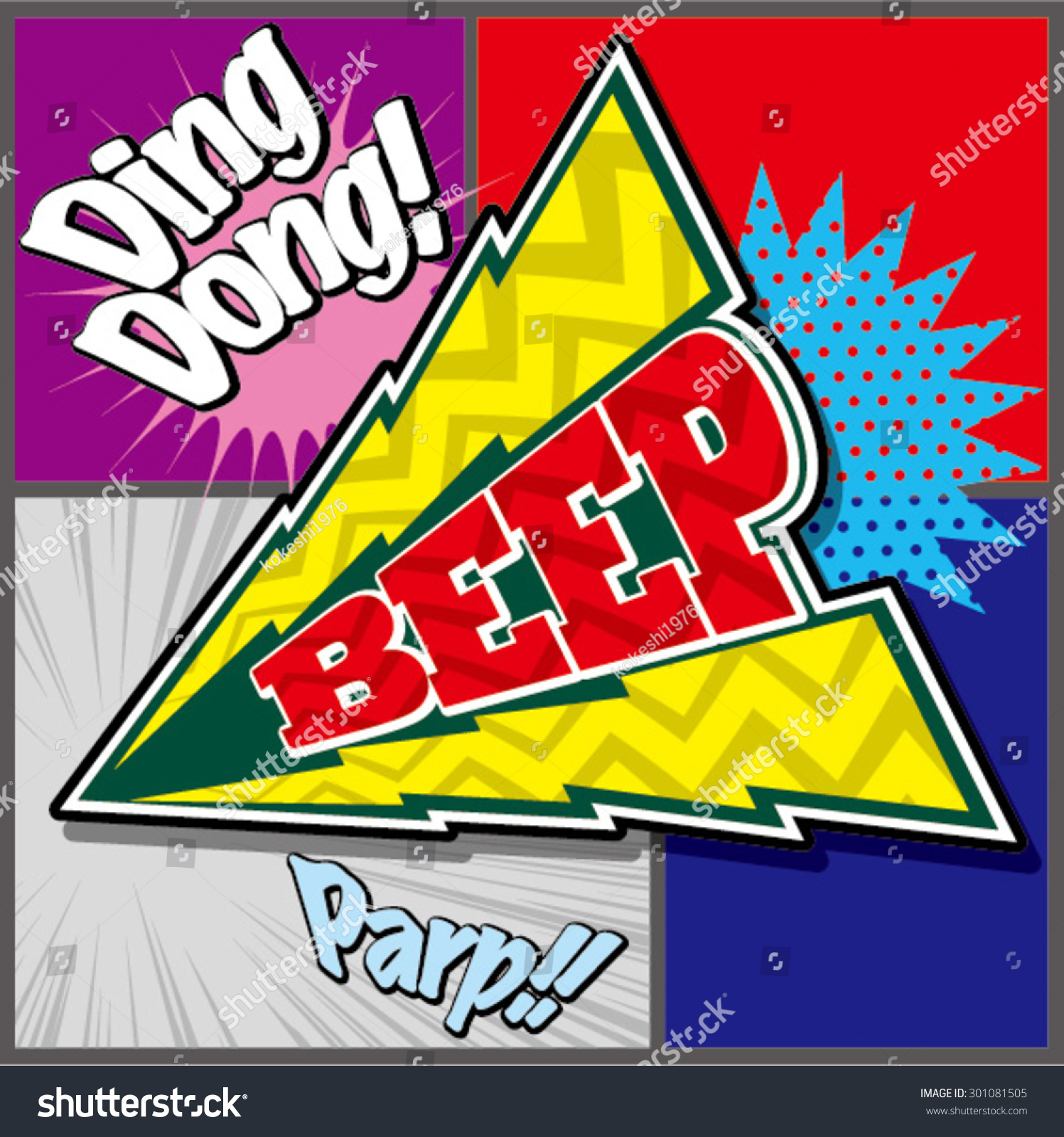 Comic Sound Effectbeep: เวกเตอร์สต็อก (ปลอดค่าลิขสิทธิ์) 301081505 ...
