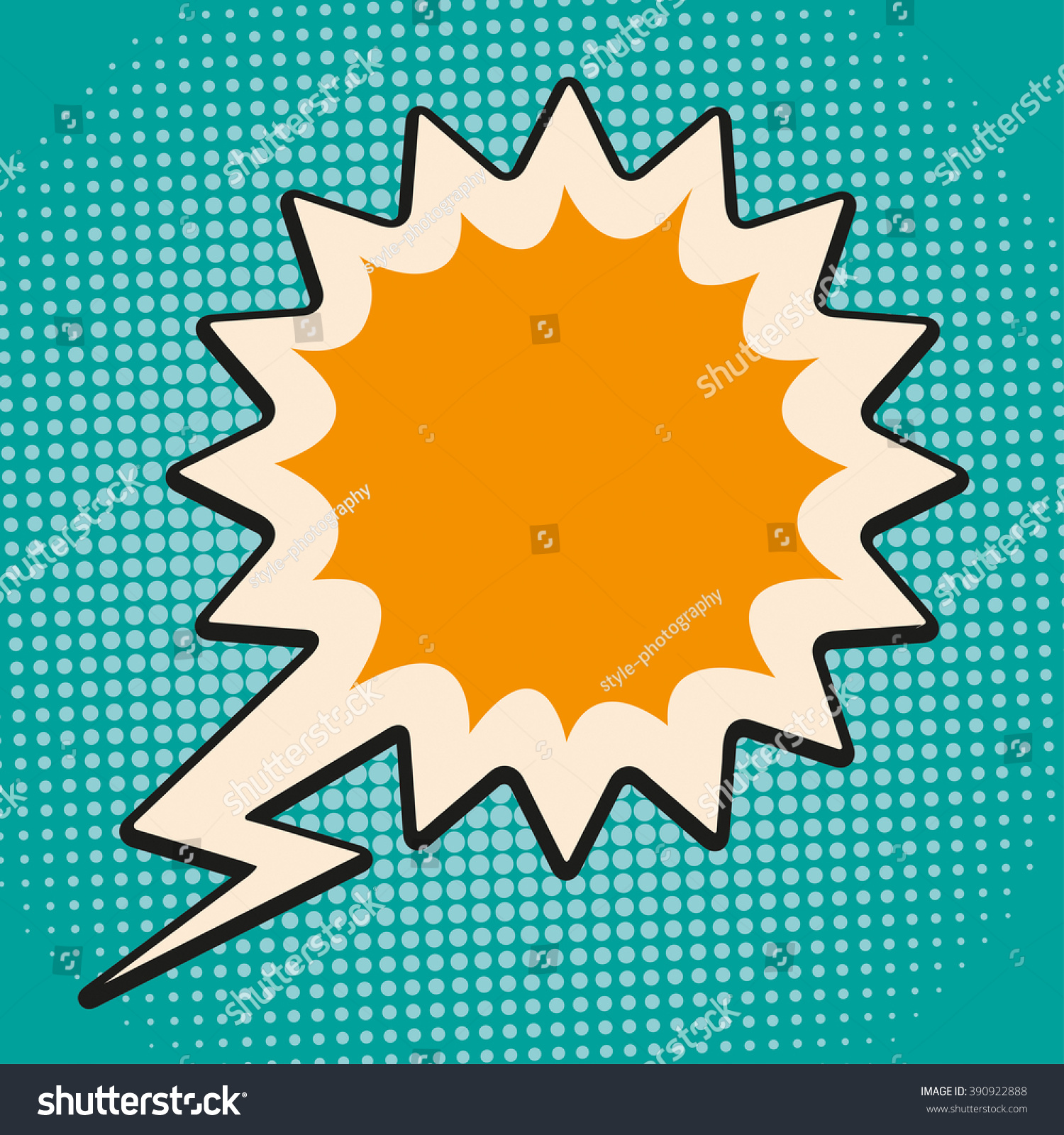 Comic Speech Bubble Explosion Halftone Retro Stock Vector (Royalty Free ...
