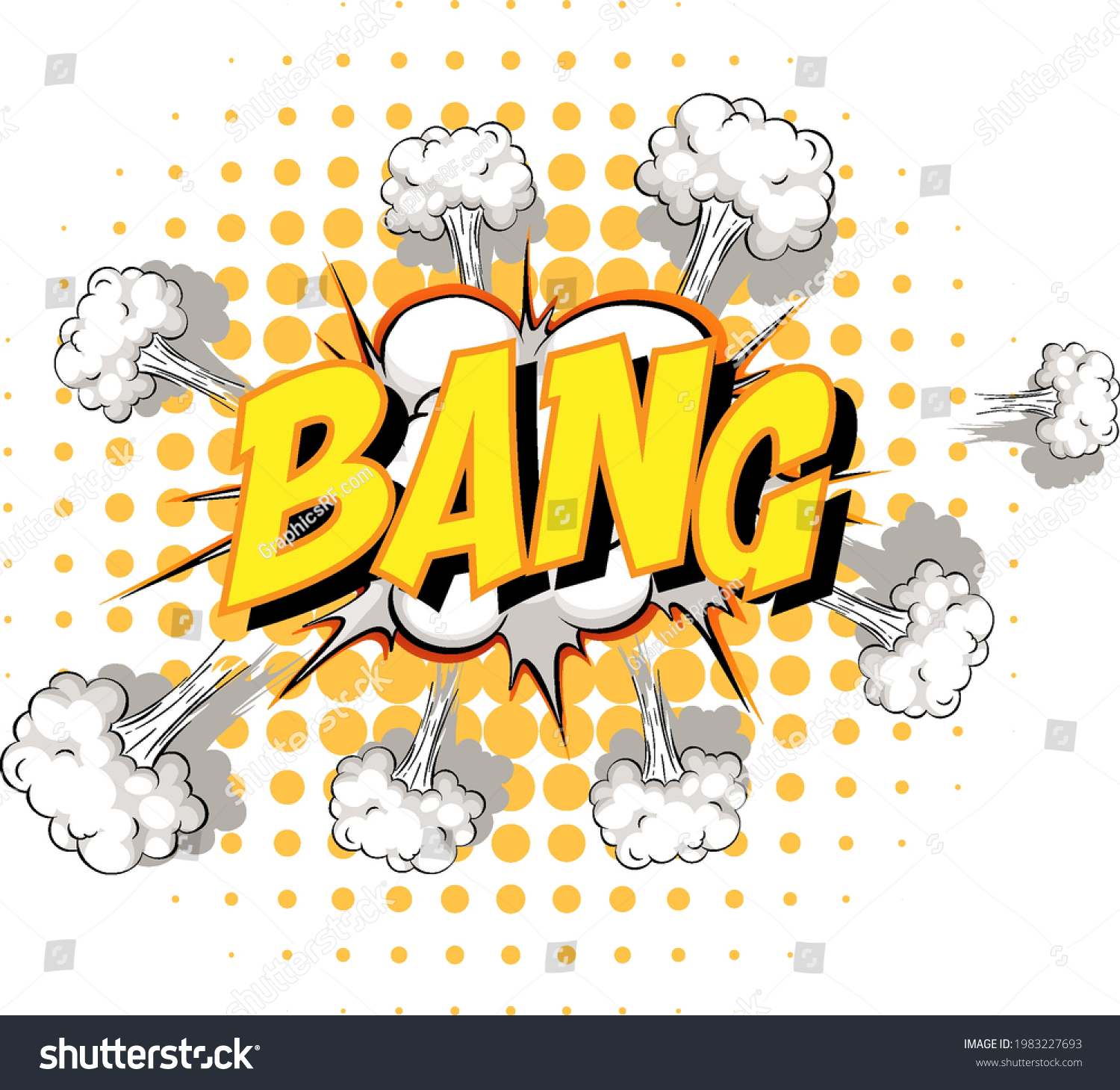 Comic Speech Bubble Bang Text Illustration Stock Vector (Royalty Free ...