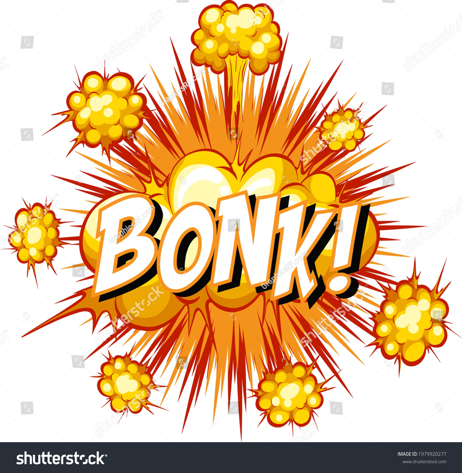 Comic Speech Bubble Bonk Text Illustration Stock Vector (Royalty Free ...