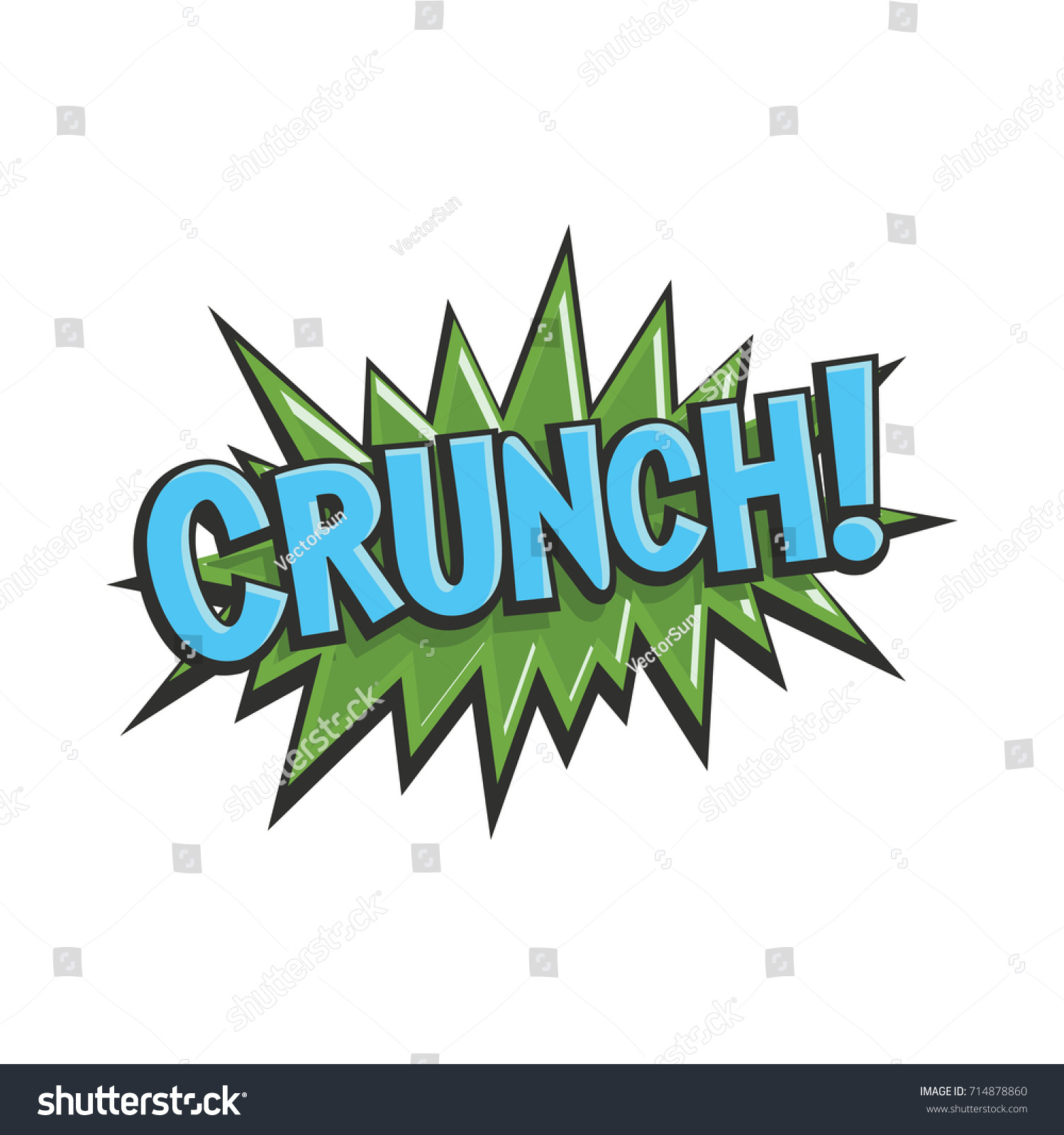 Comic Speech Bubble Expression Text Crunch Stock Vector (Royalty Free ...