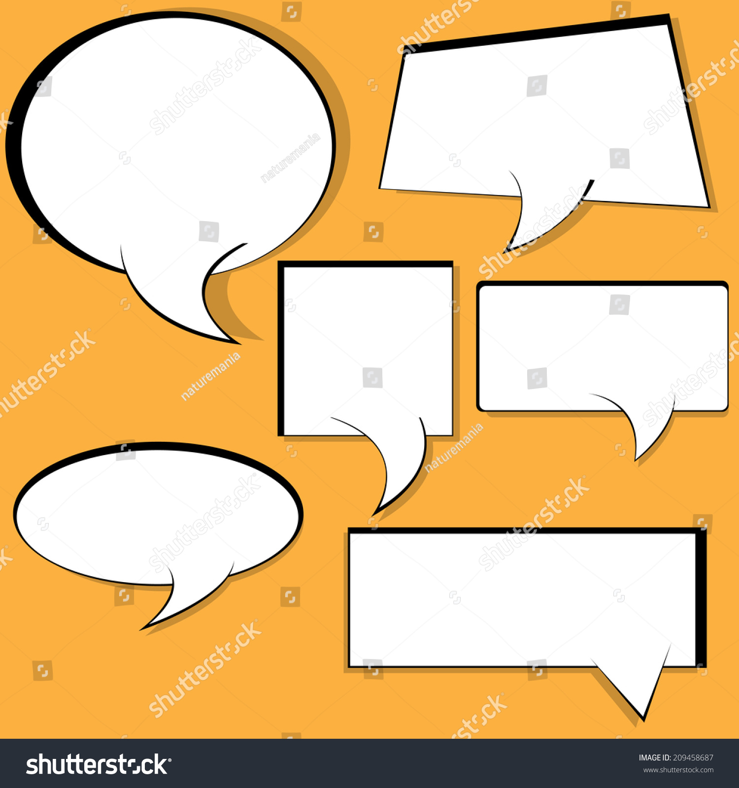 Comic Speech Bubbles Cartoon Stock Vector (Royalty Free) 209458687 ...