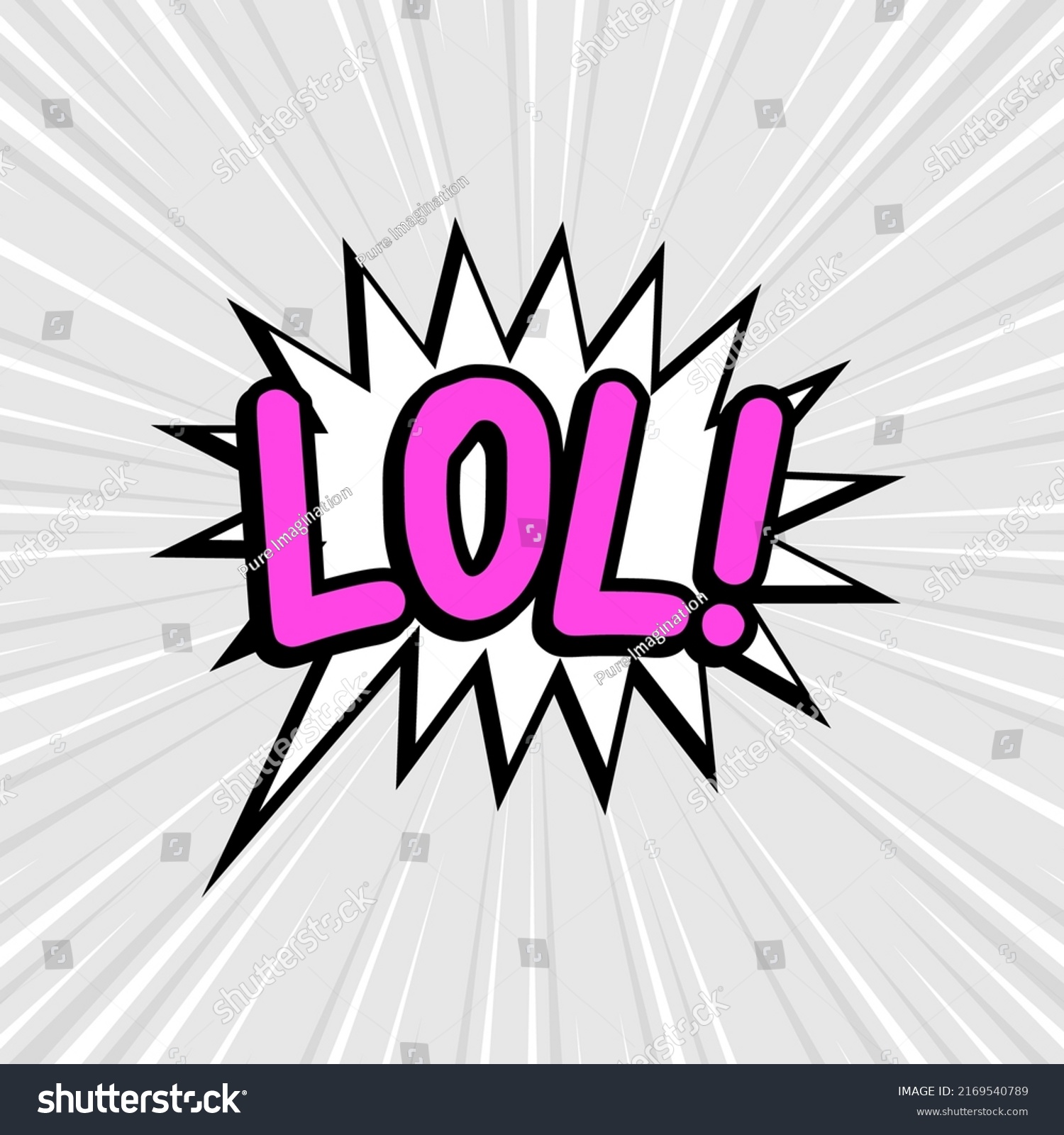 Comic Speech Bubbles Isolated Text Lol Stock Vector (Royalty Free ...