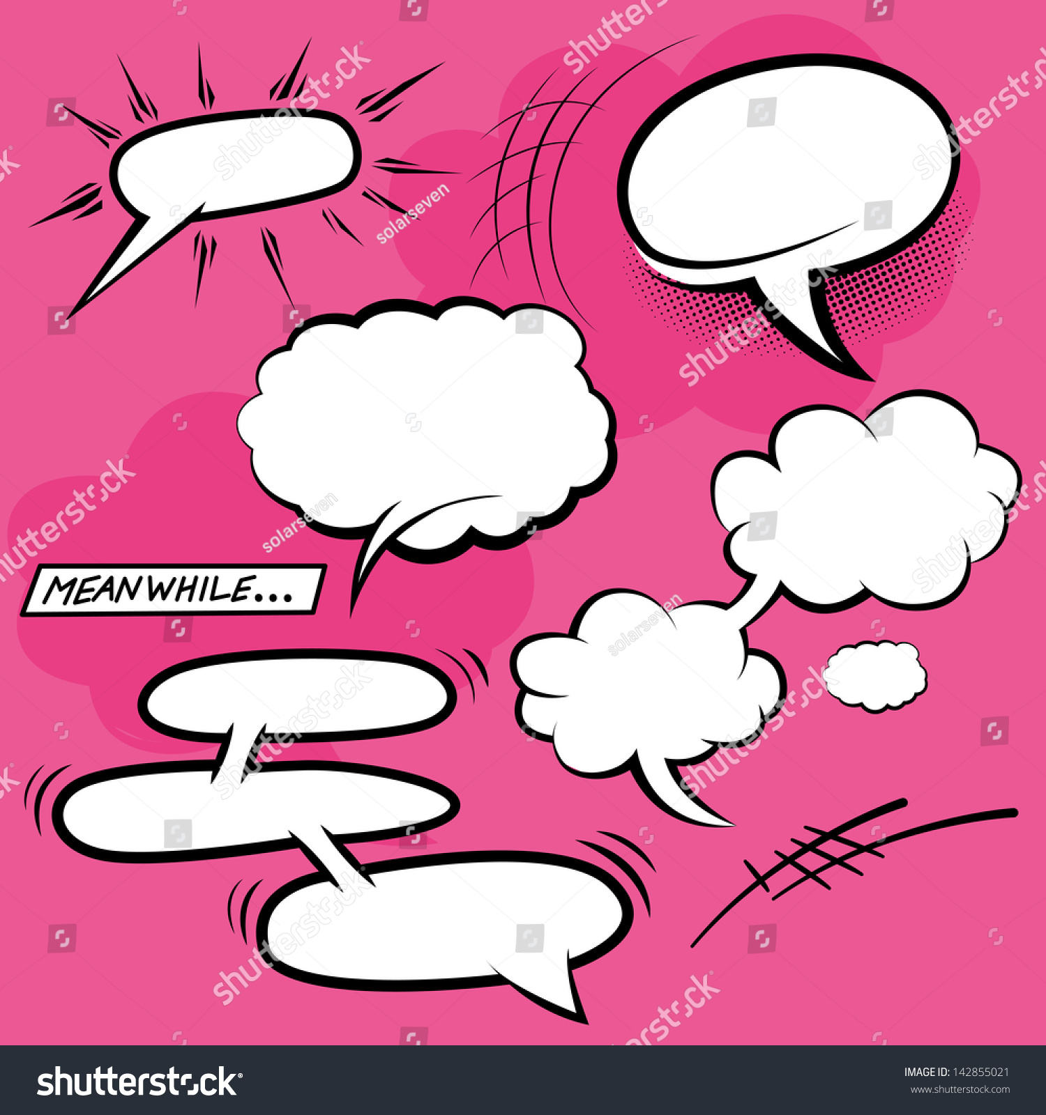 Comic Speech Bubbles Vector Illustration Stock Vector (Royalty Free ...
