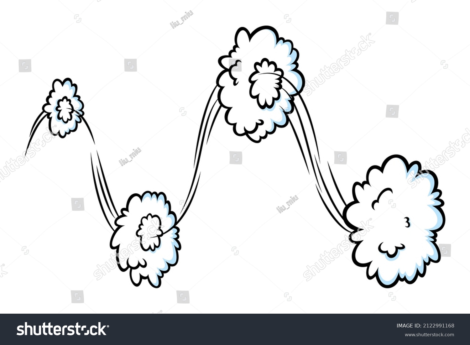 Comic Speed Effect Clouds Comic Clouds Stock Vector (Royalty Free ...