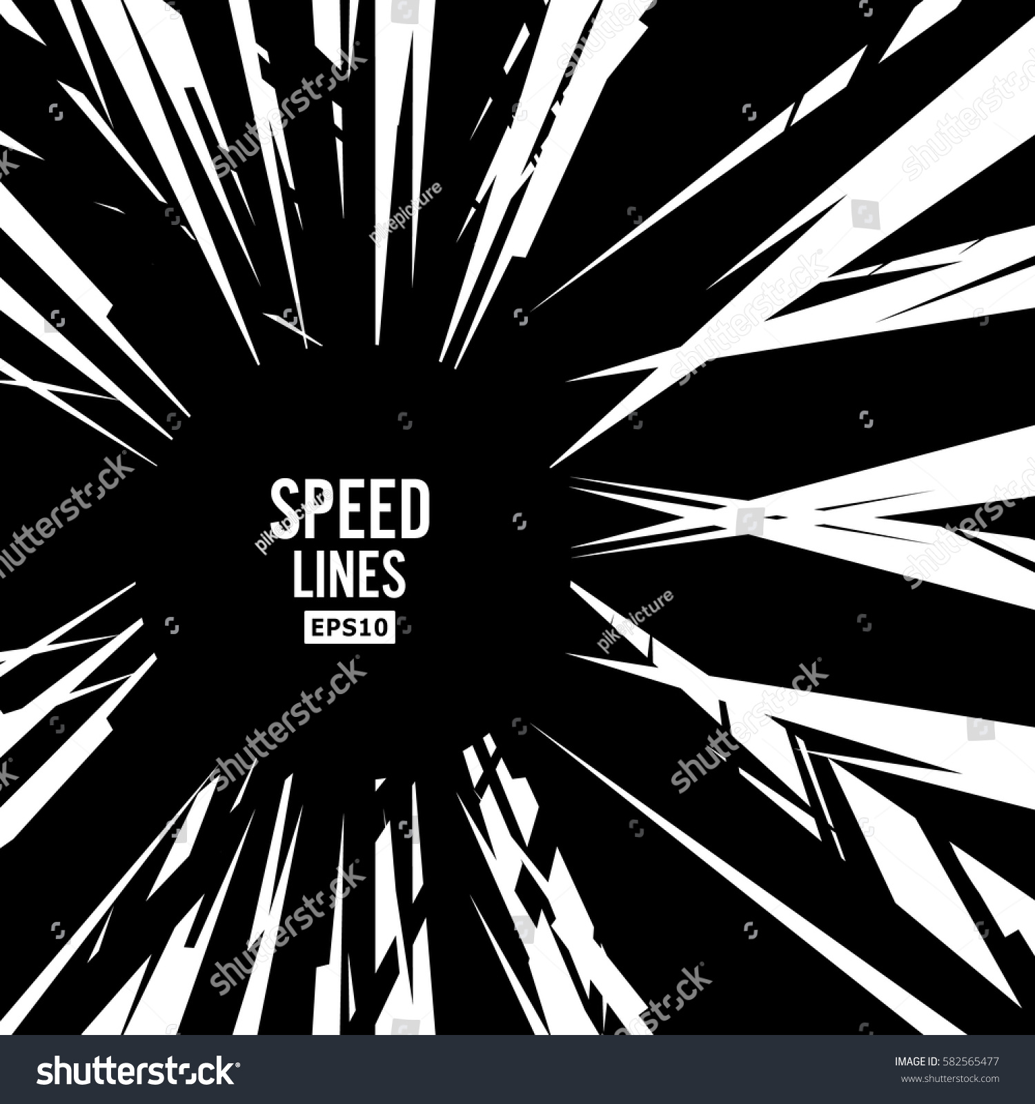 Comic Speed Lines Vector Stock Vector (Royalty Free) 582565477 ...