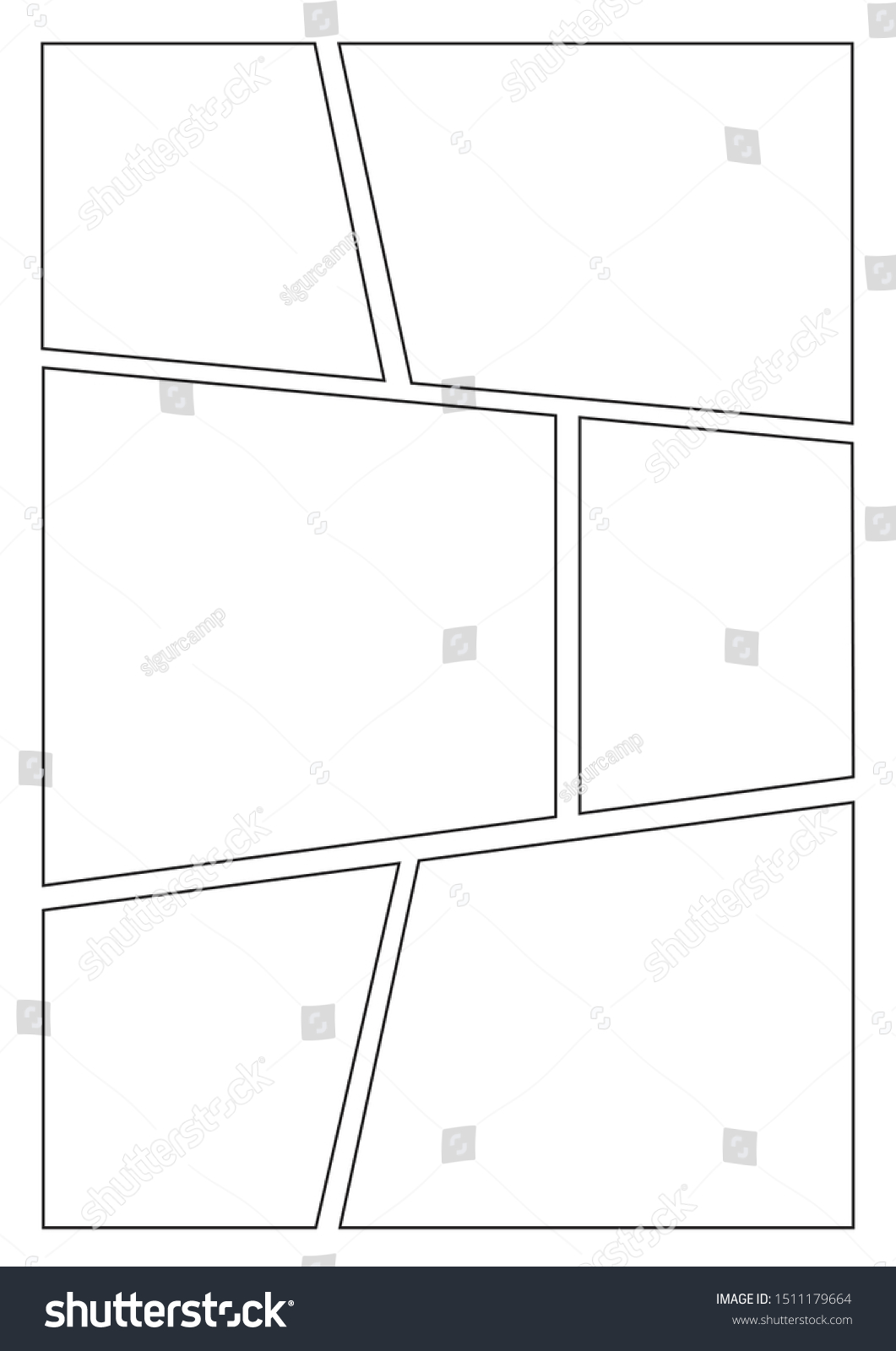 Comic Stripe Template Illustration Vector Stock Vector (Royalty Free ...