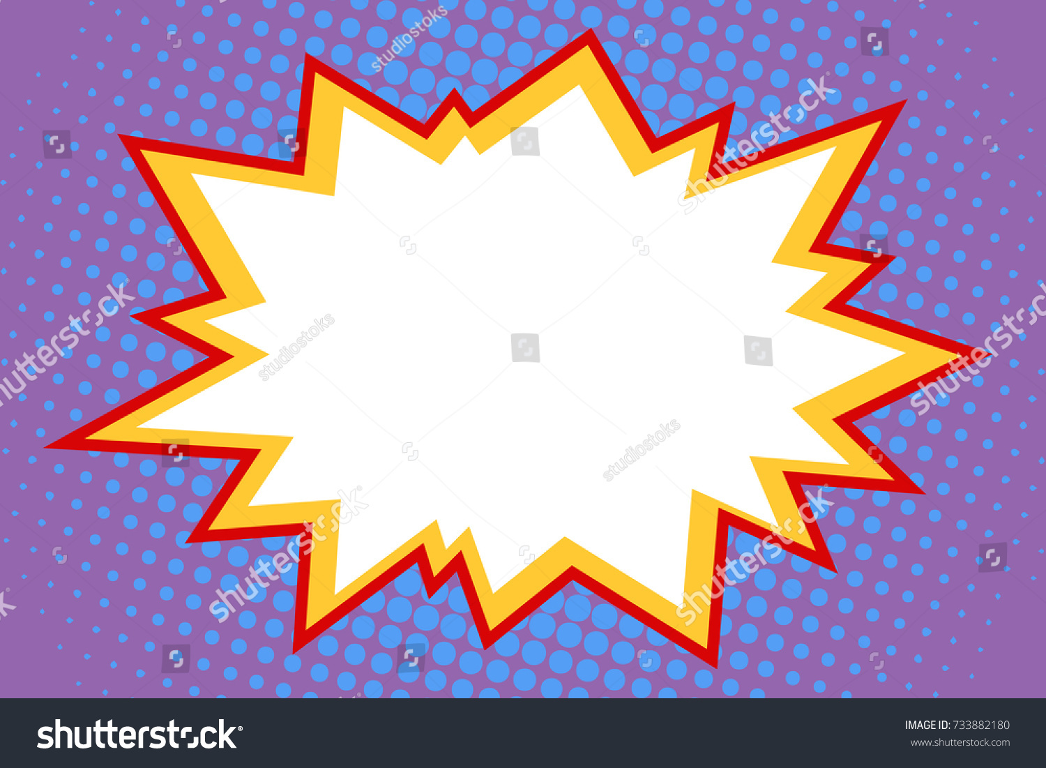Comic White Explosion Pop Art Retro 스톡 벡터(로열티 프리) 733882180 | Shutterstock