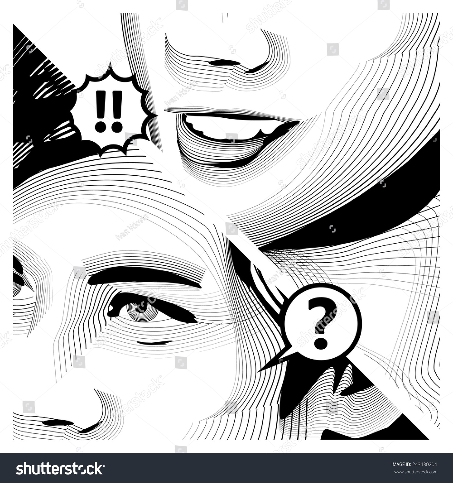 Comics Tile Illustration Stock Vector (Royalty Free) 243430204 ...