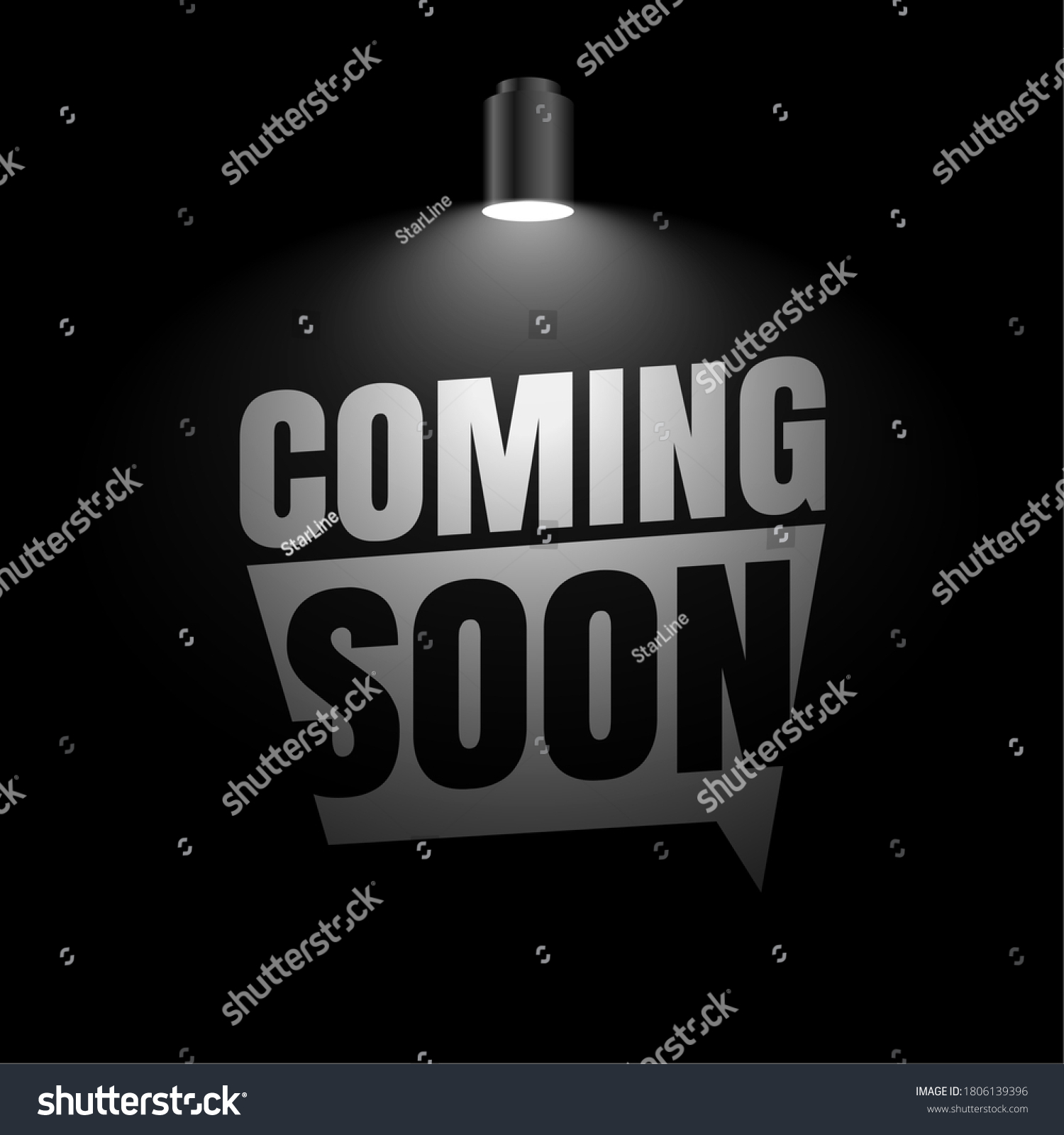 Coming Soon Background Focus Light Effect Stock Vector (Royalty Free ...