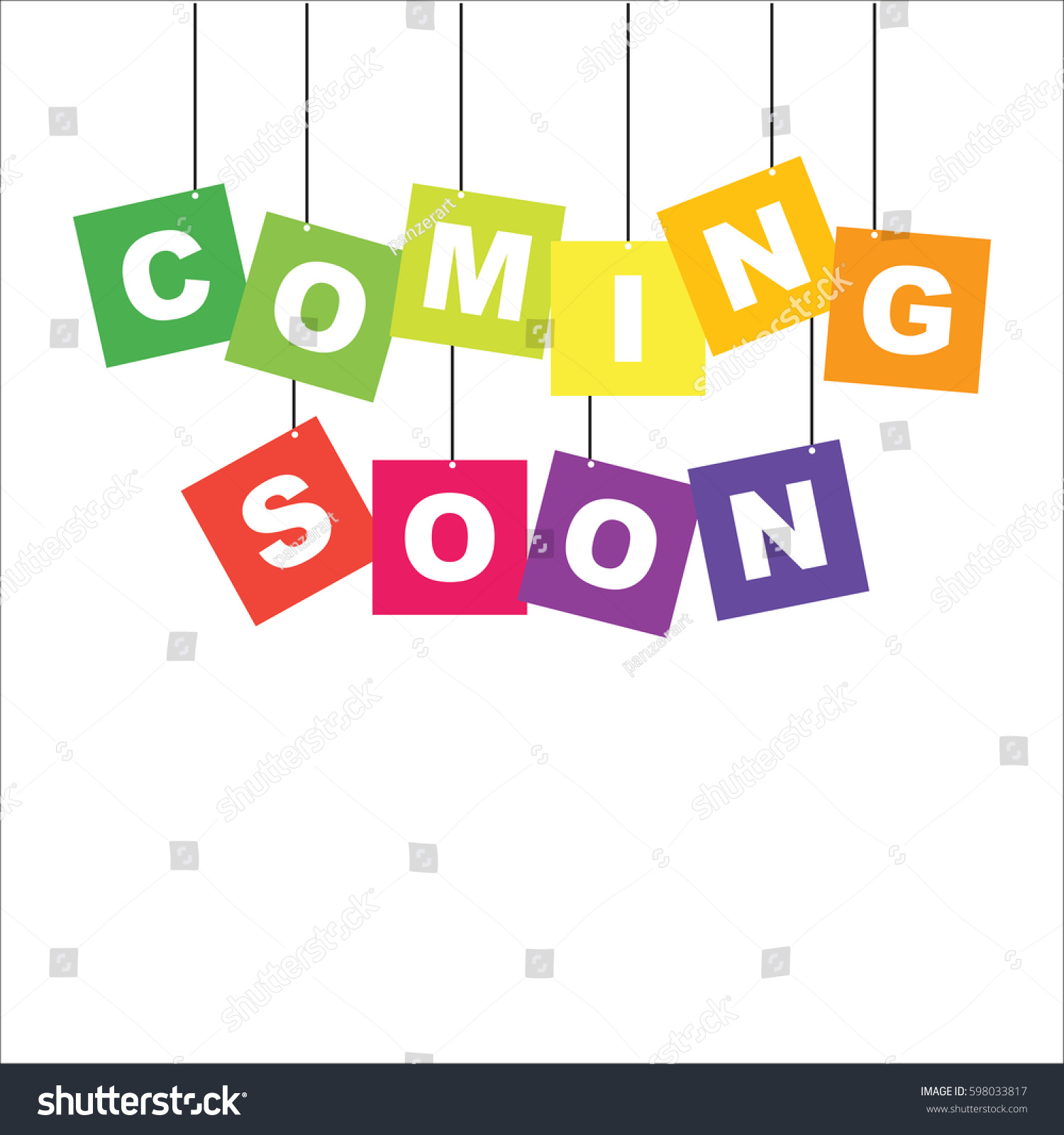 Coming Soon Letter Stock Vector (Royalty Free) 598033817
