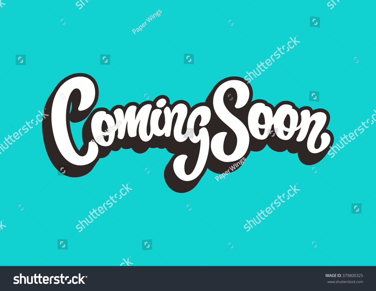 Coming Soon Lettering Text: vector de stock (libre de regalías ...