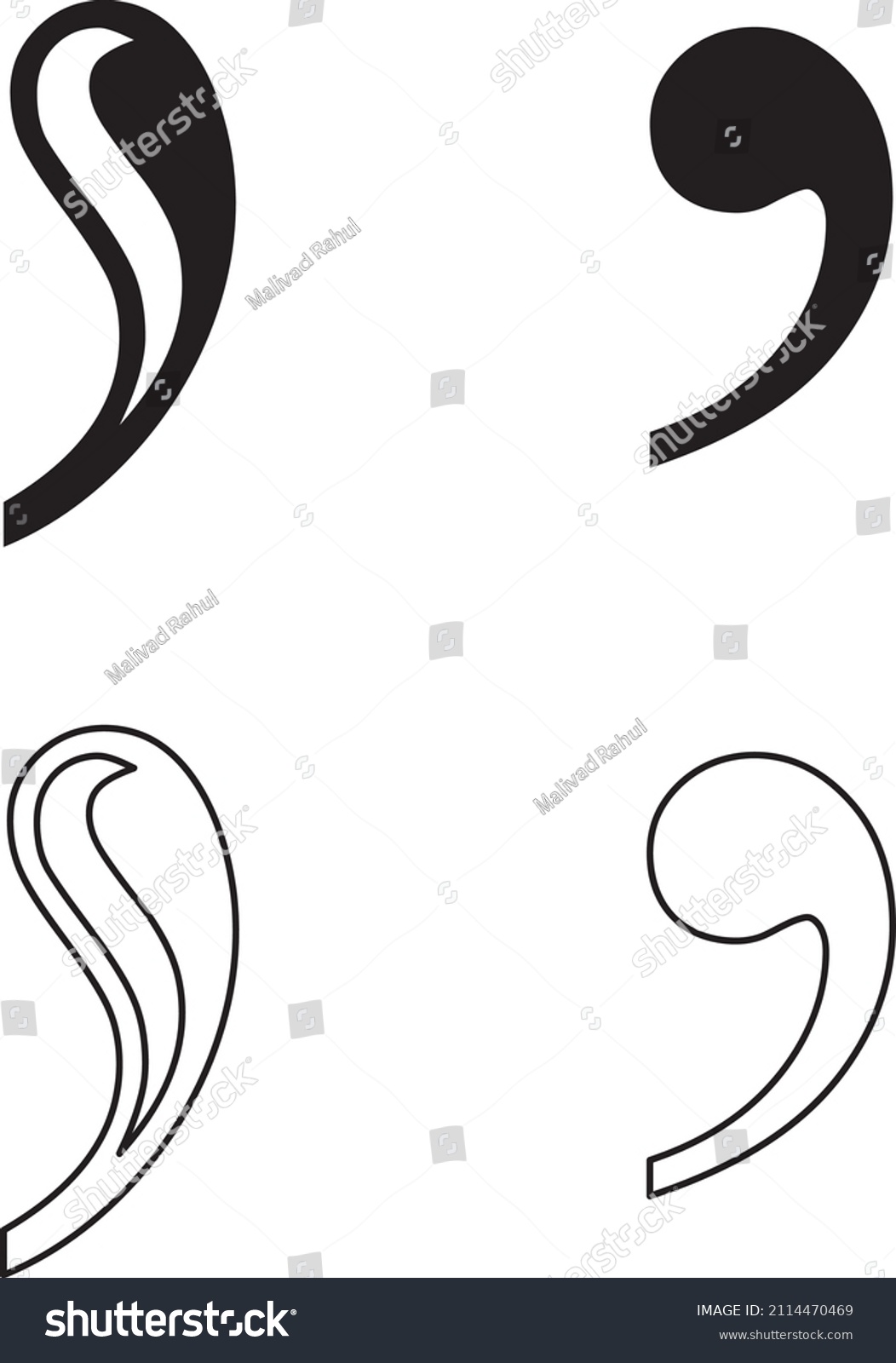Comma Icon Vector Illustration On White Stock Vector (Royalty Free ...