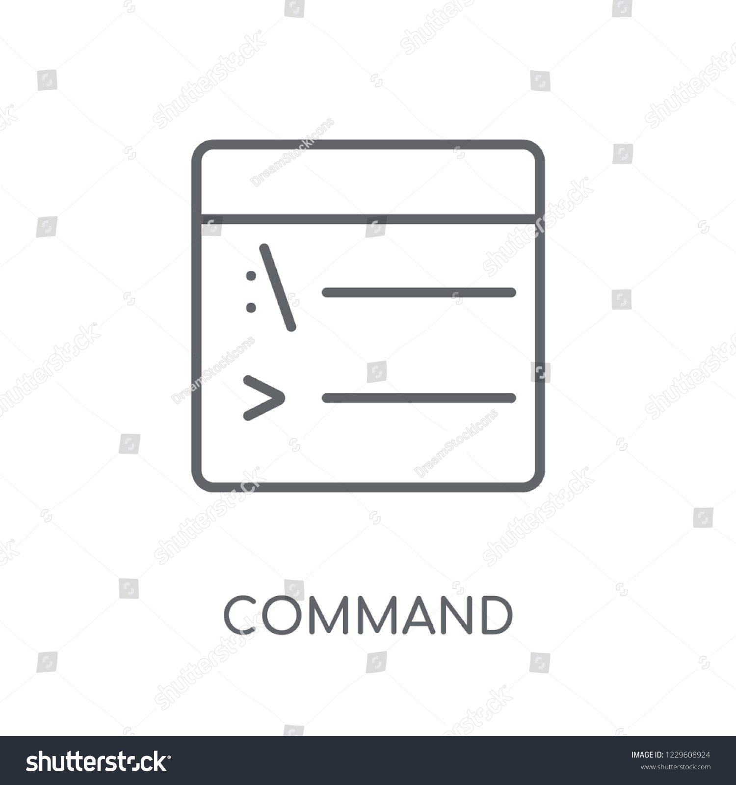 Command Linear Icon Modern Outline Command Stock Vector (Royalty Free ...