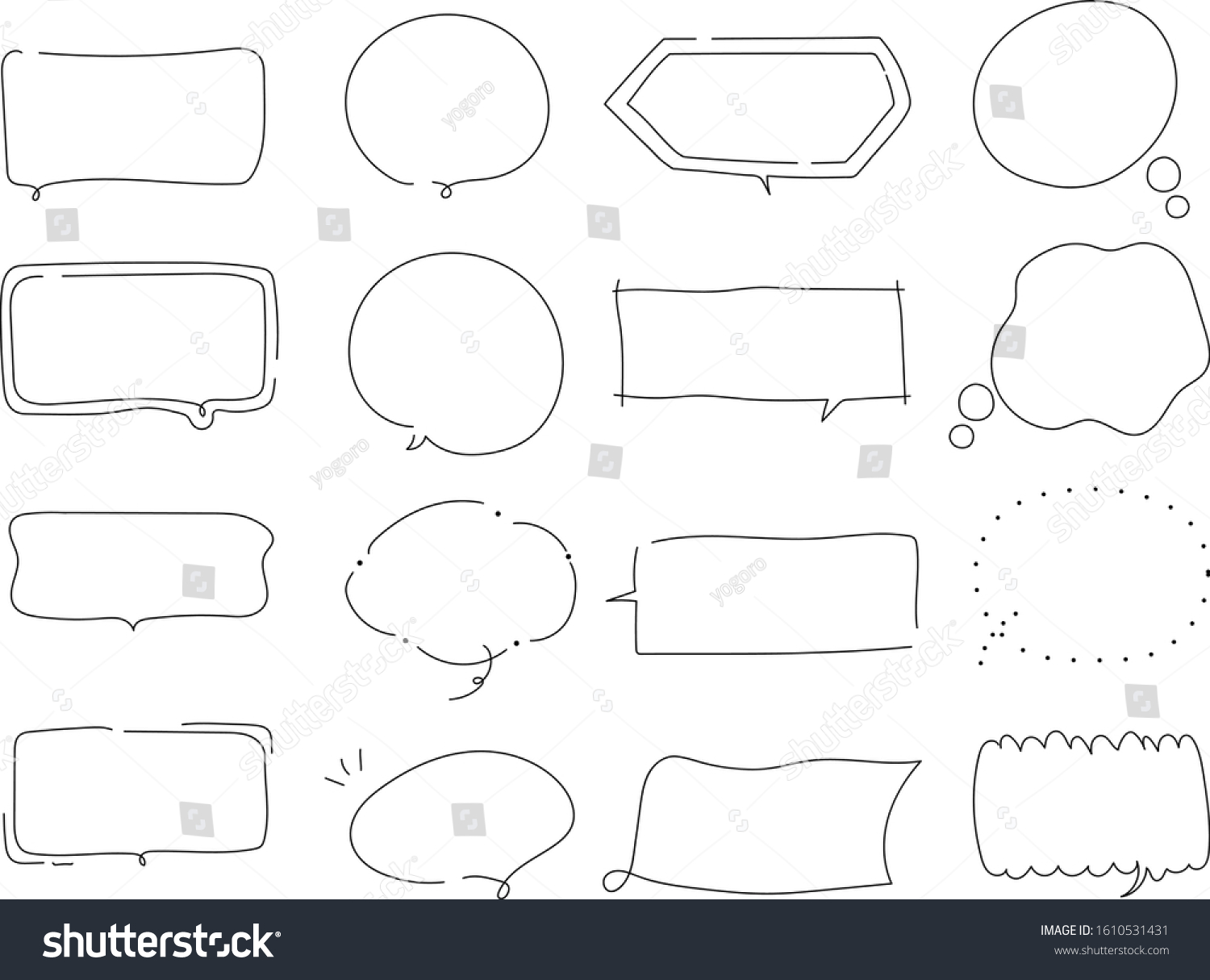 Comment Frame Word Set Think Stock Vector (Royalty Free) 1610531431 ...