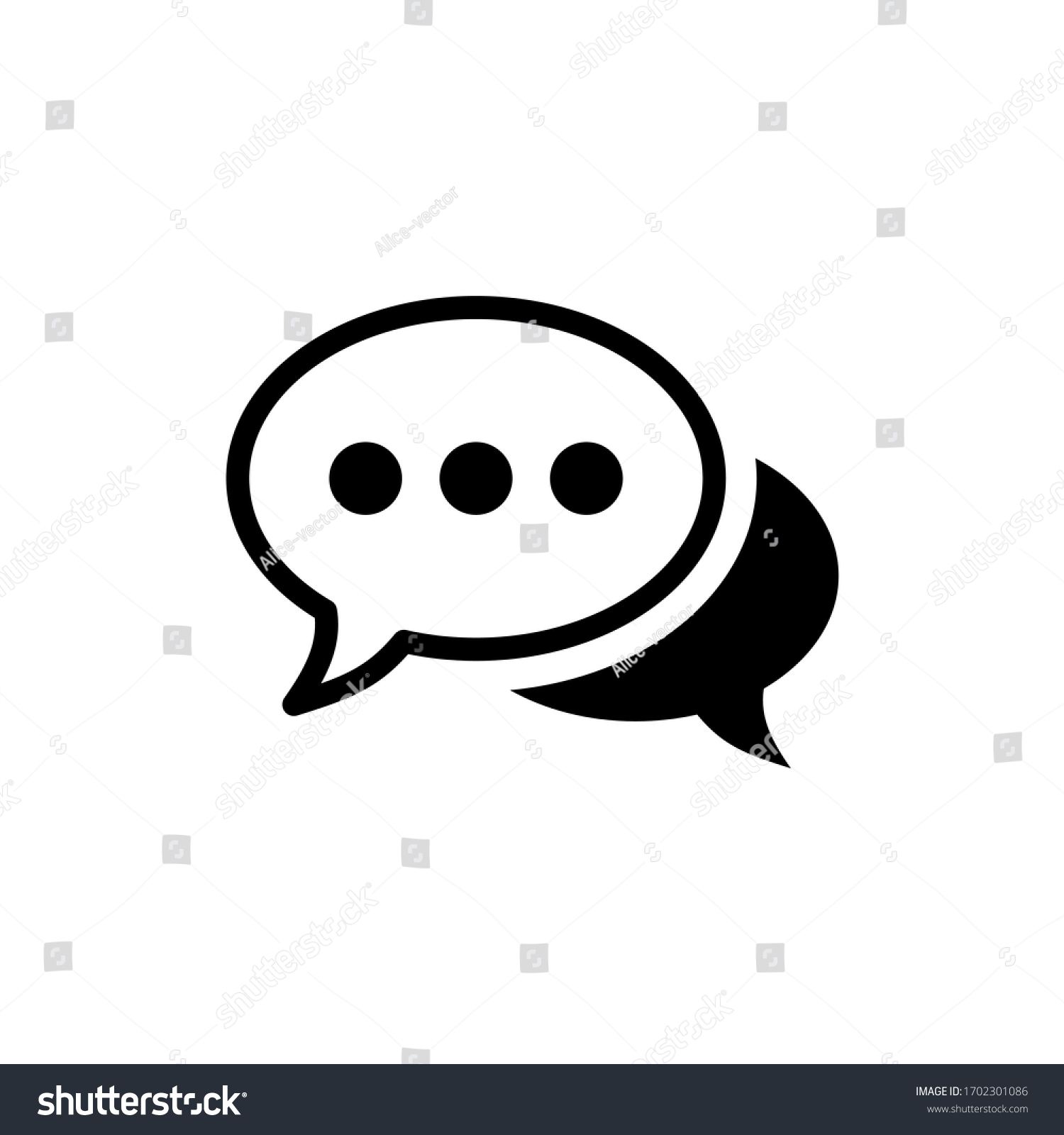 Comment Icon Vector Speech Bubble Icon Stock Vector (Royalty Free ...