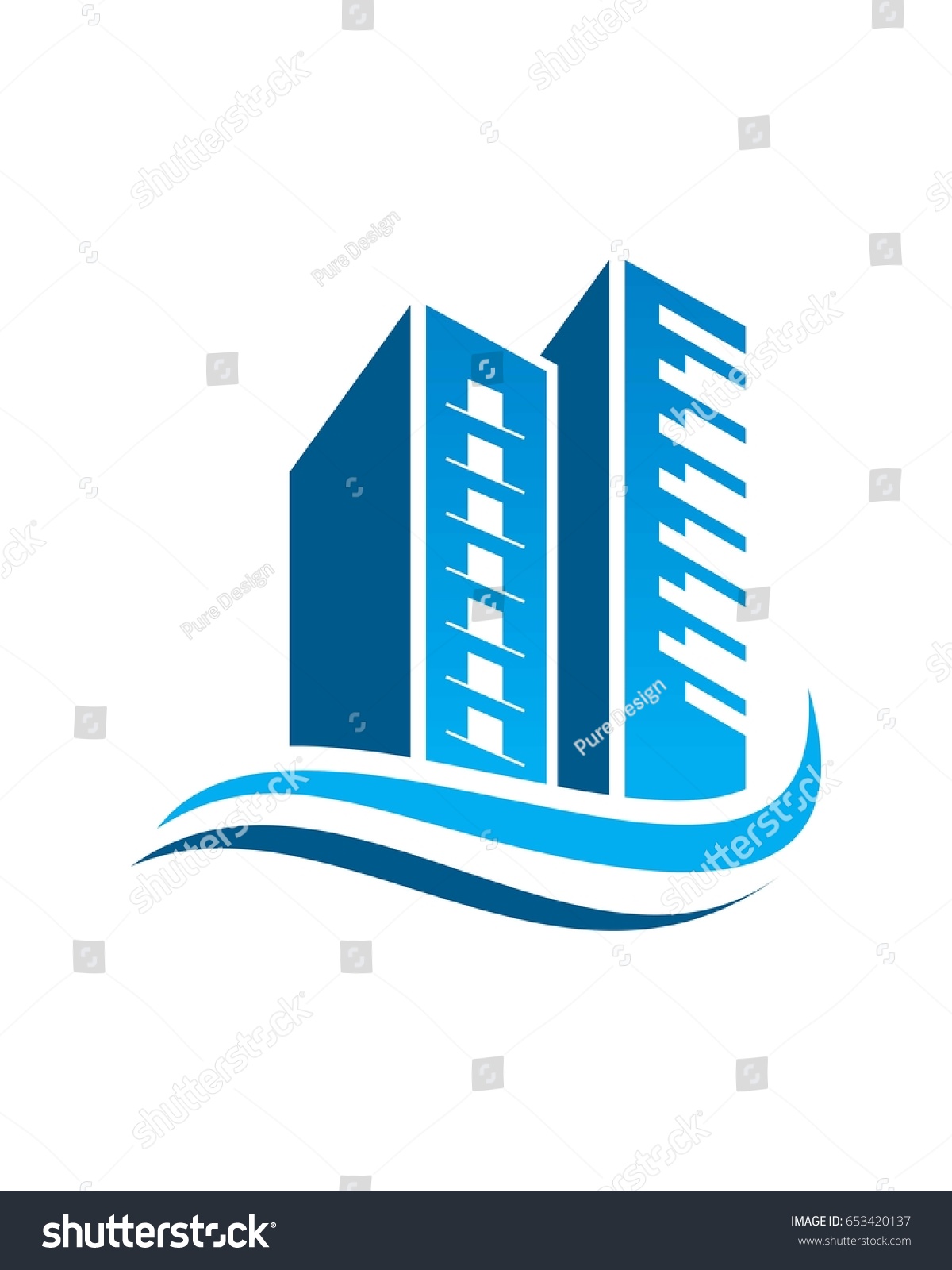Commercial Building Stock Vector (Royalty Free) 653420137
