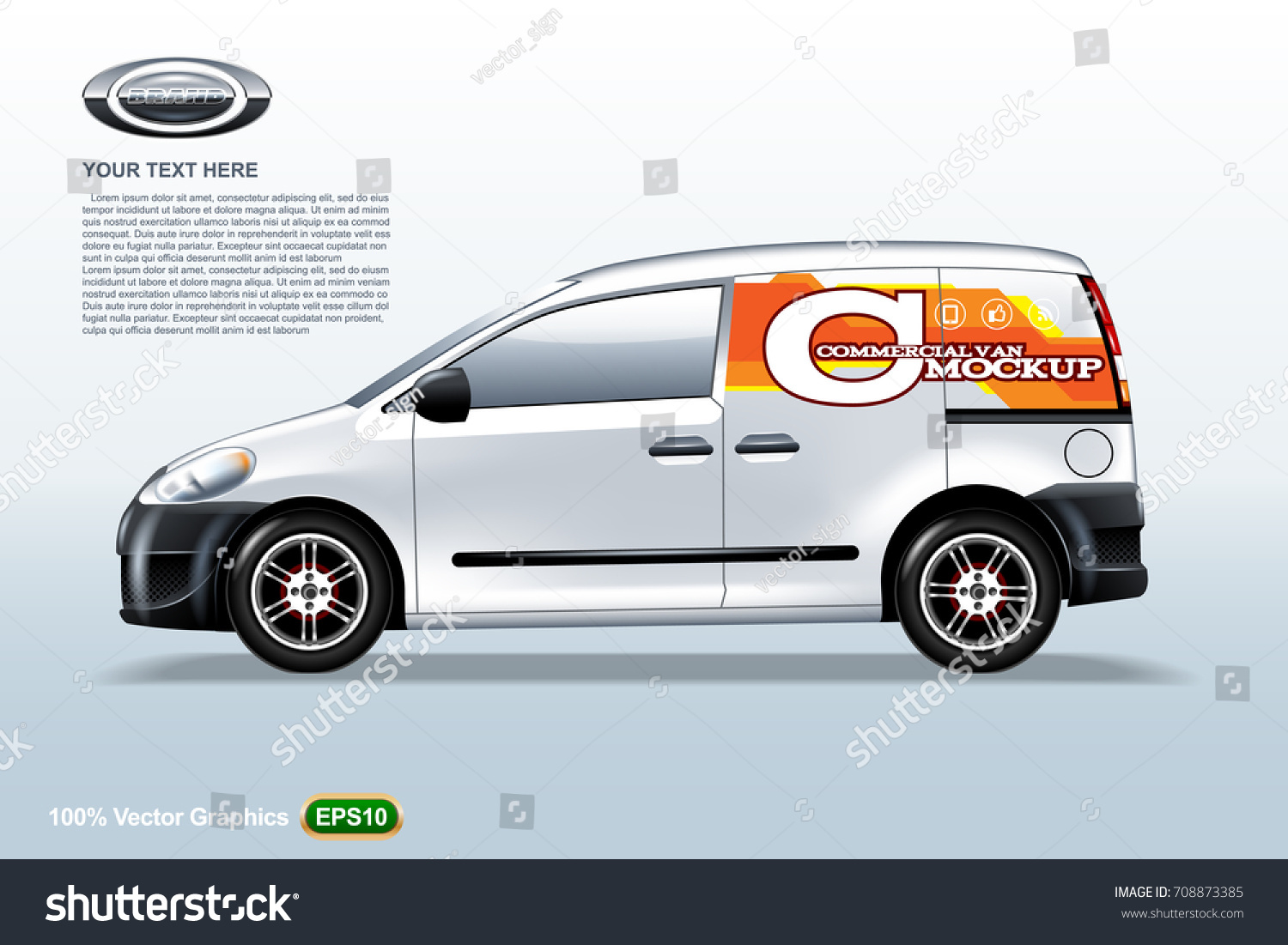 Commercial Vehiclevan Template Sample Logo Editable 스톡 벡터(로열티 프리 ...