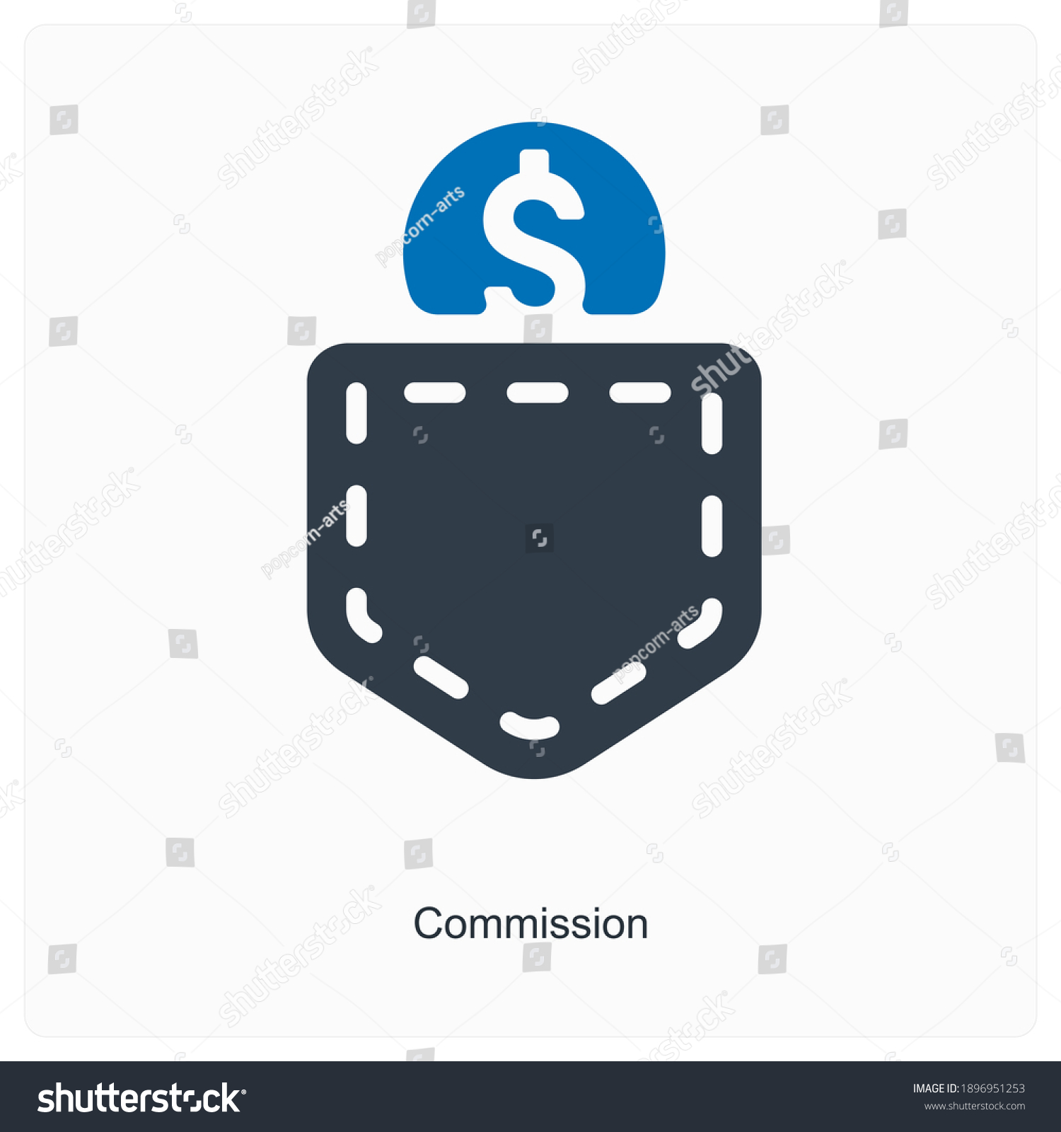 Commission Share Icon Concept Stock Vector (Royalty Free) 1896951253 ...