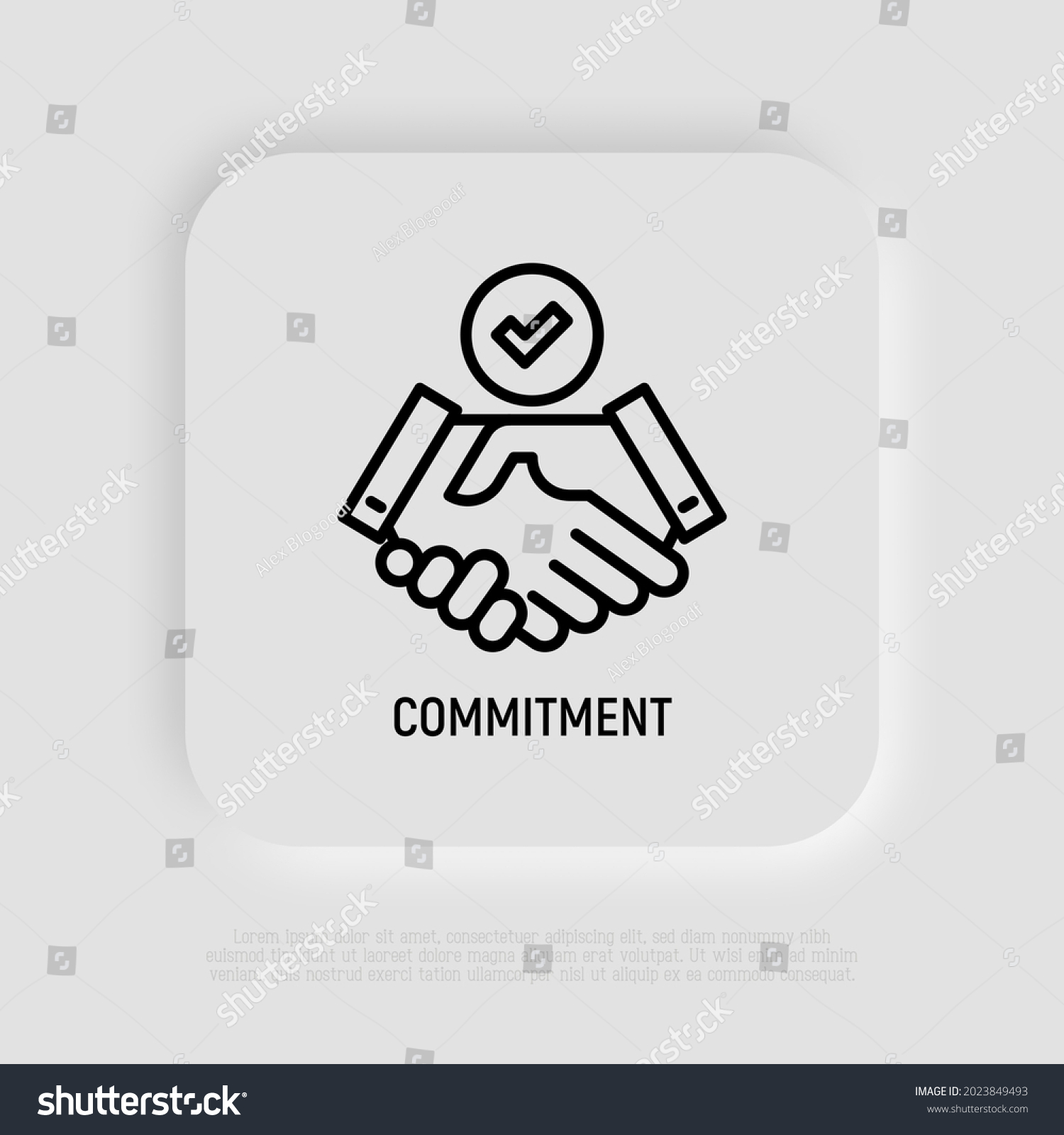 Commitment Approved Partnership Collaboration Resolution Thin Stock ...