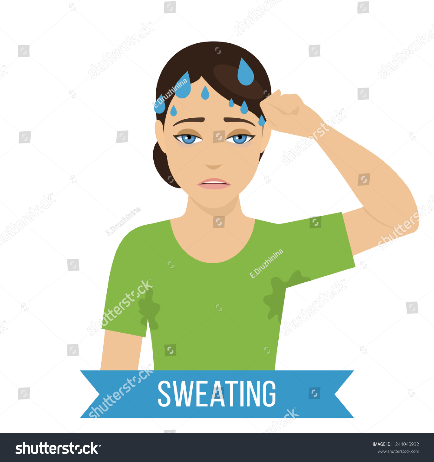 54 vectores de Sweaty forehead - Vectores, imágenes y arte vectorial de ...