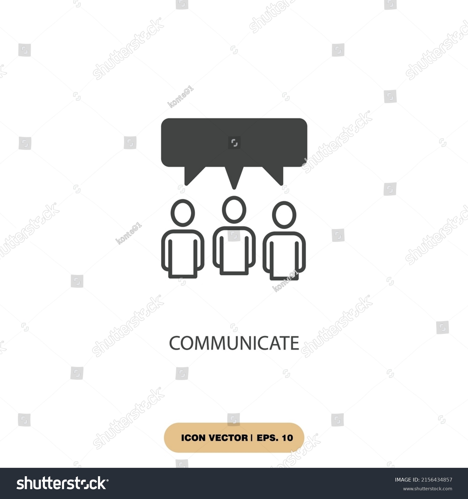 Communicate Icons Symbol Vector Elements Infographic Stock Vector ...