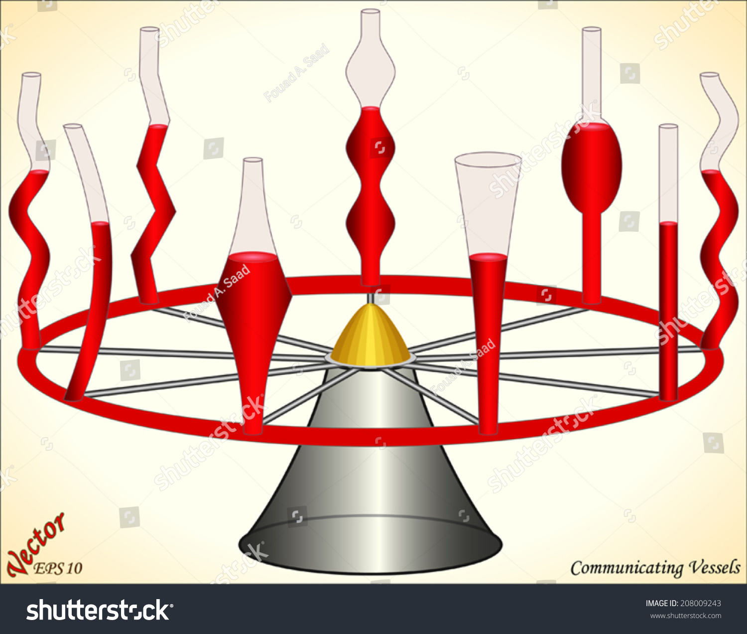 Communicating Vessels Stock Vector (Royalty Free) 208009243 | Shutterstock