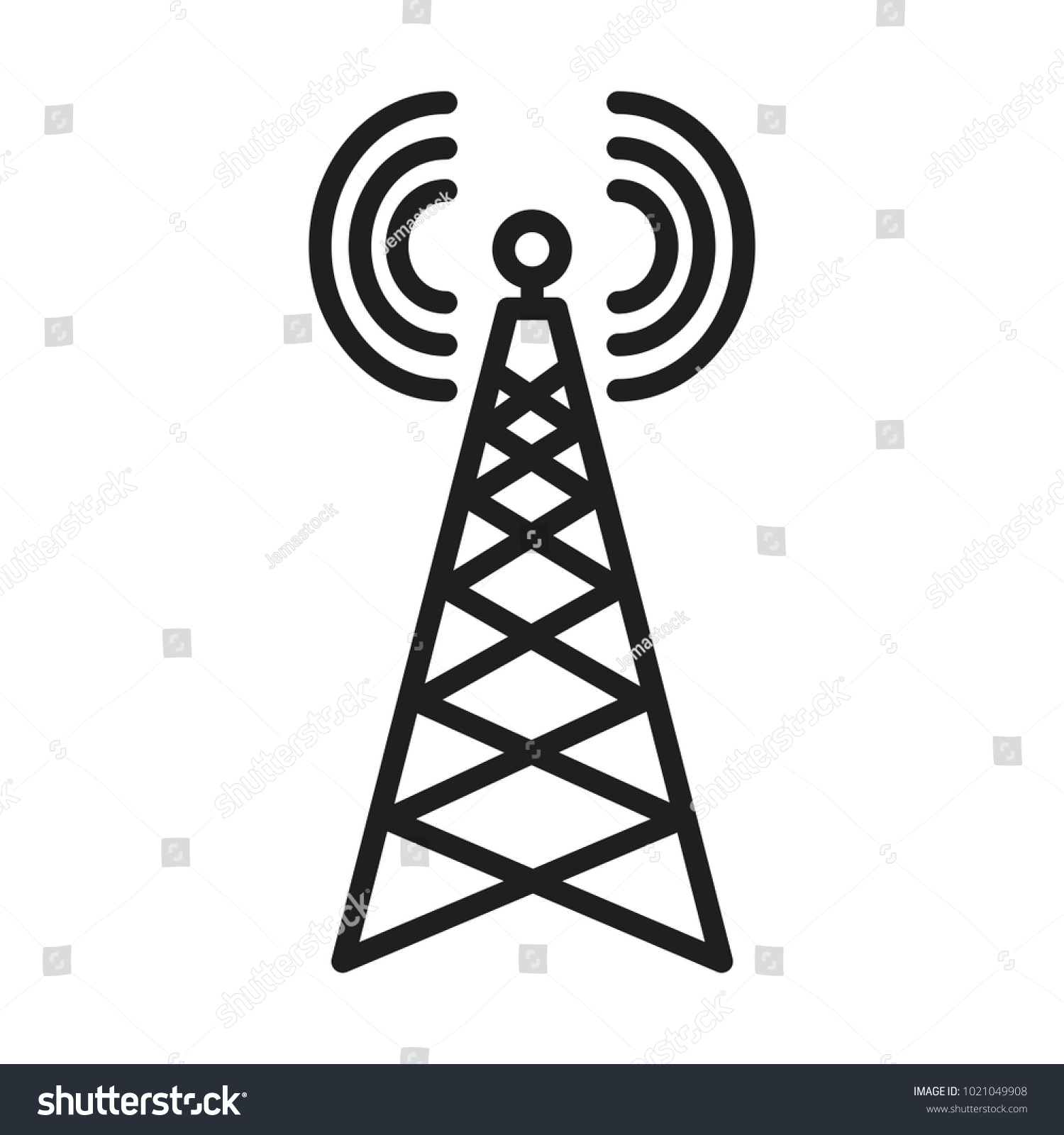 Communication Antenna Symbol Stock Vector (Royalty Free) 1021049908 ...