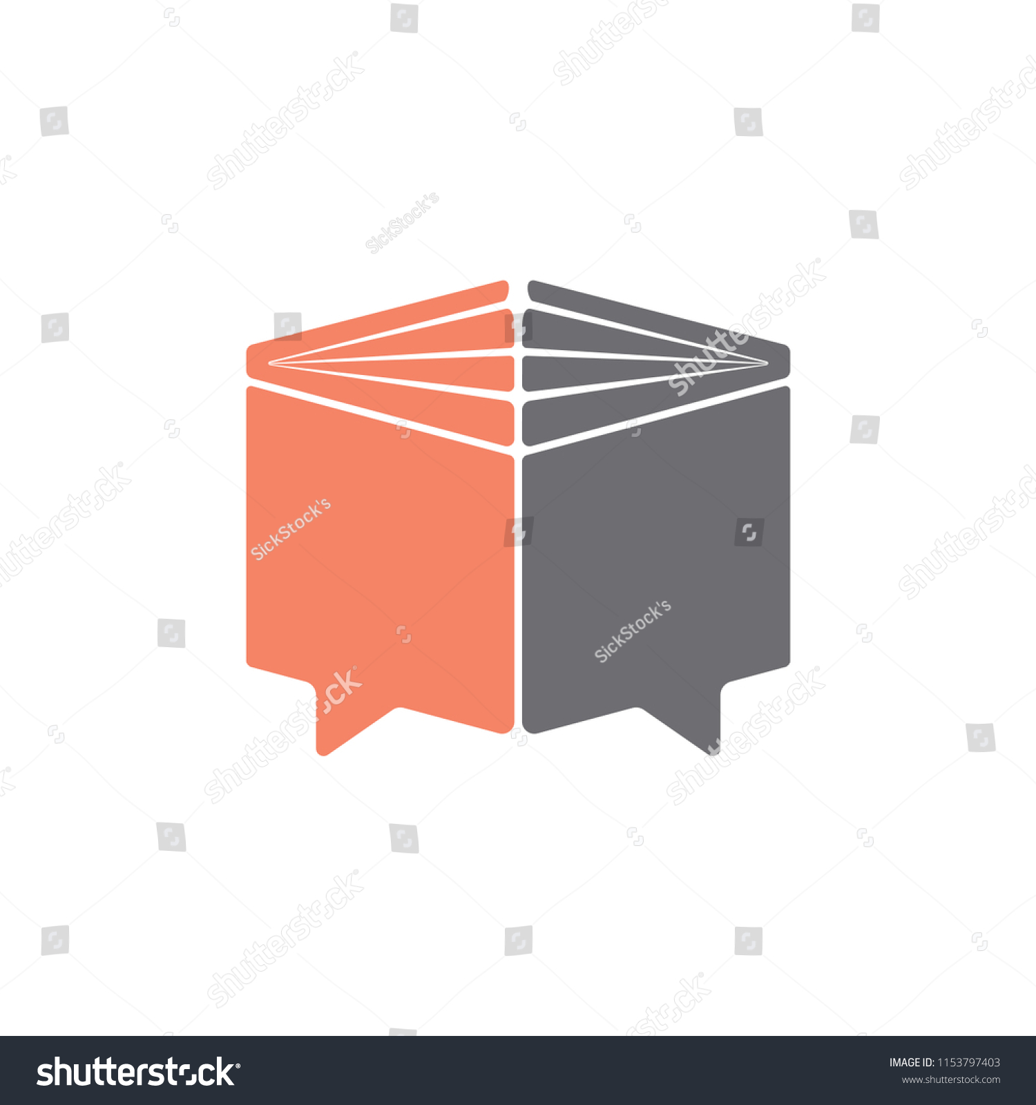 Communication Books Symbol Logo Vector Stock Vector (Royalty Free ...