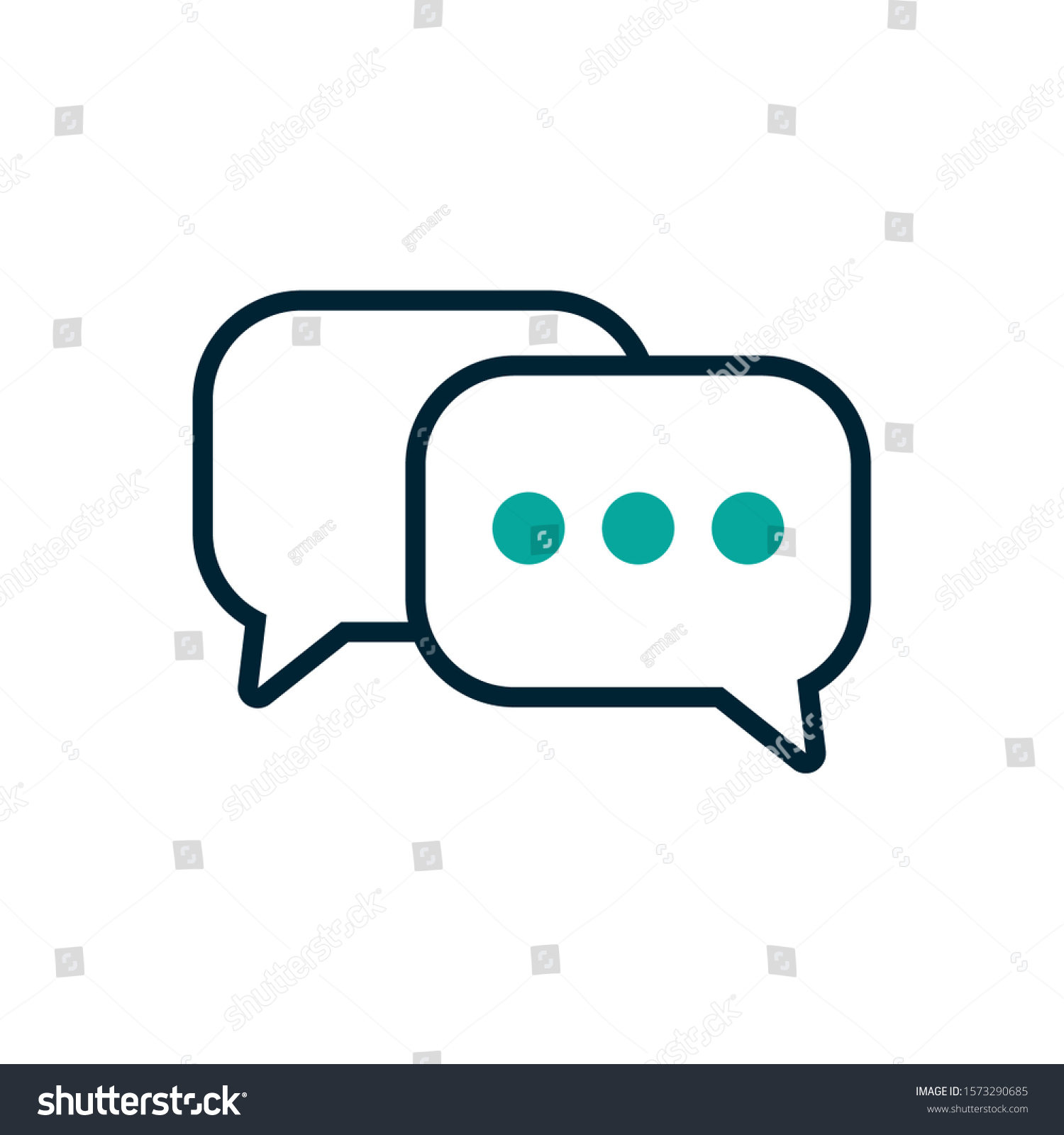Communication Bubble Icon Design Message Discussion Stock Vector ...