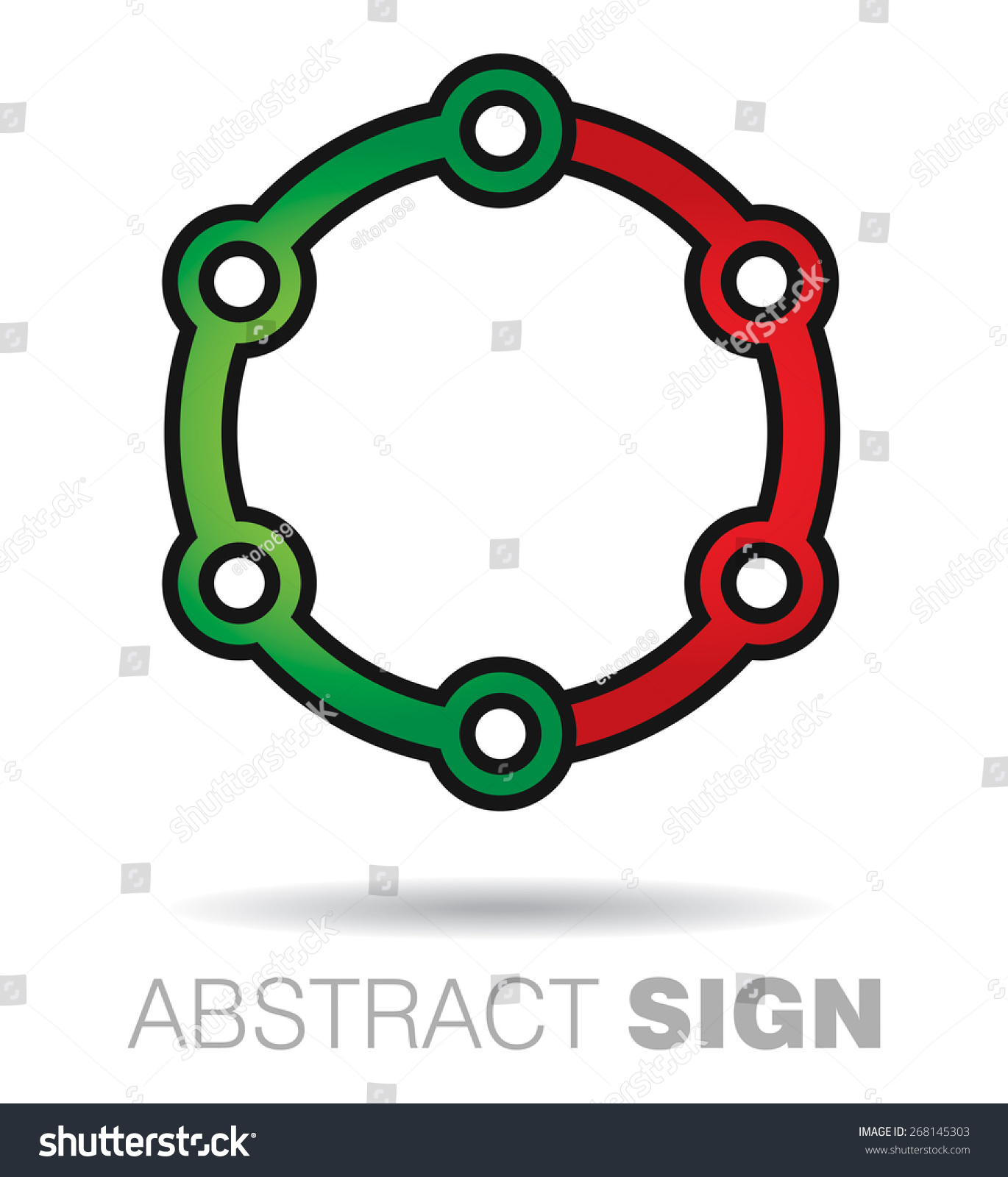 Communication Concept Abstract Circle Sign Template Stock Vector ...