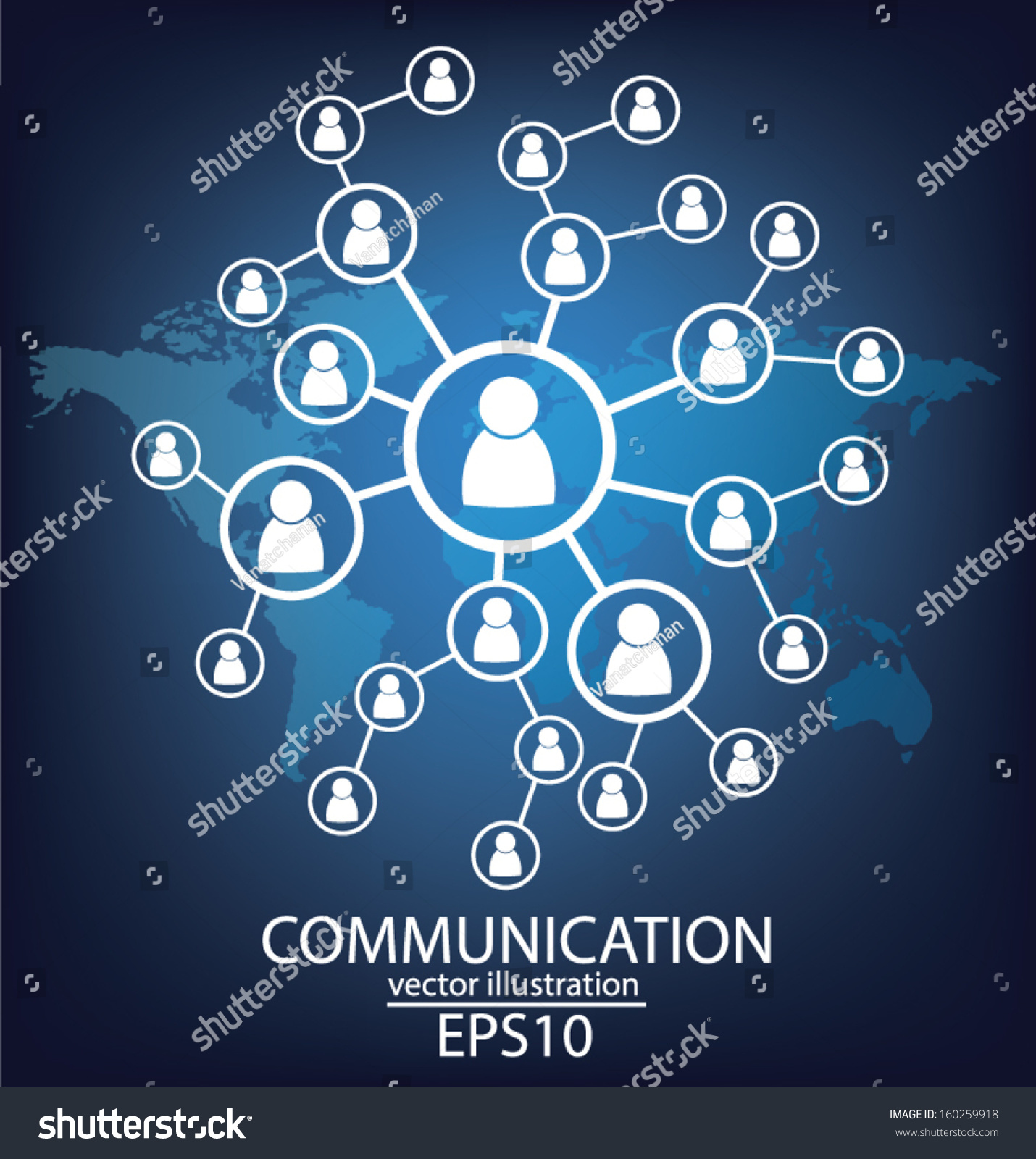 Communication Concept Connection Vector Illustration Stock Vector ...