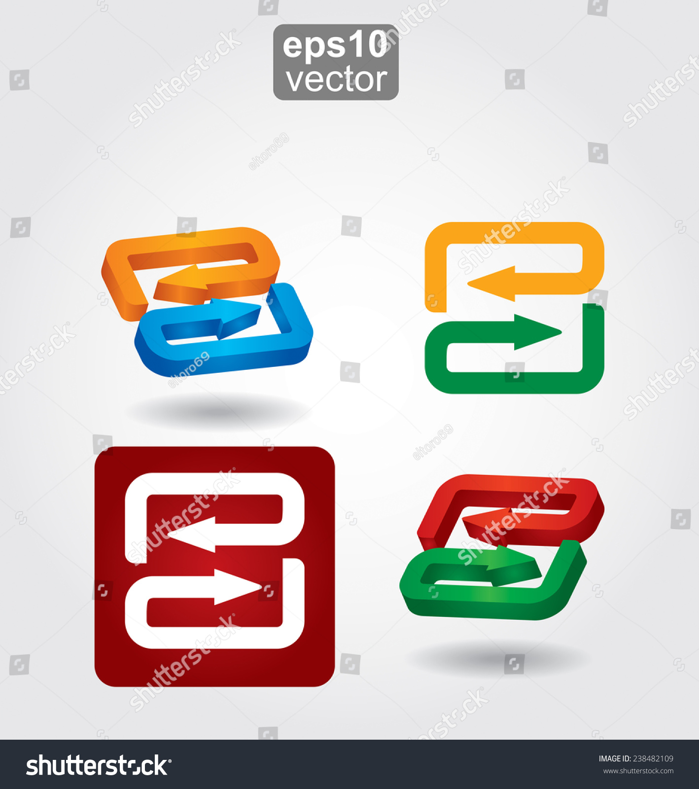 Communication Concept Different Abstract Arrows Icon Stock Vector ...