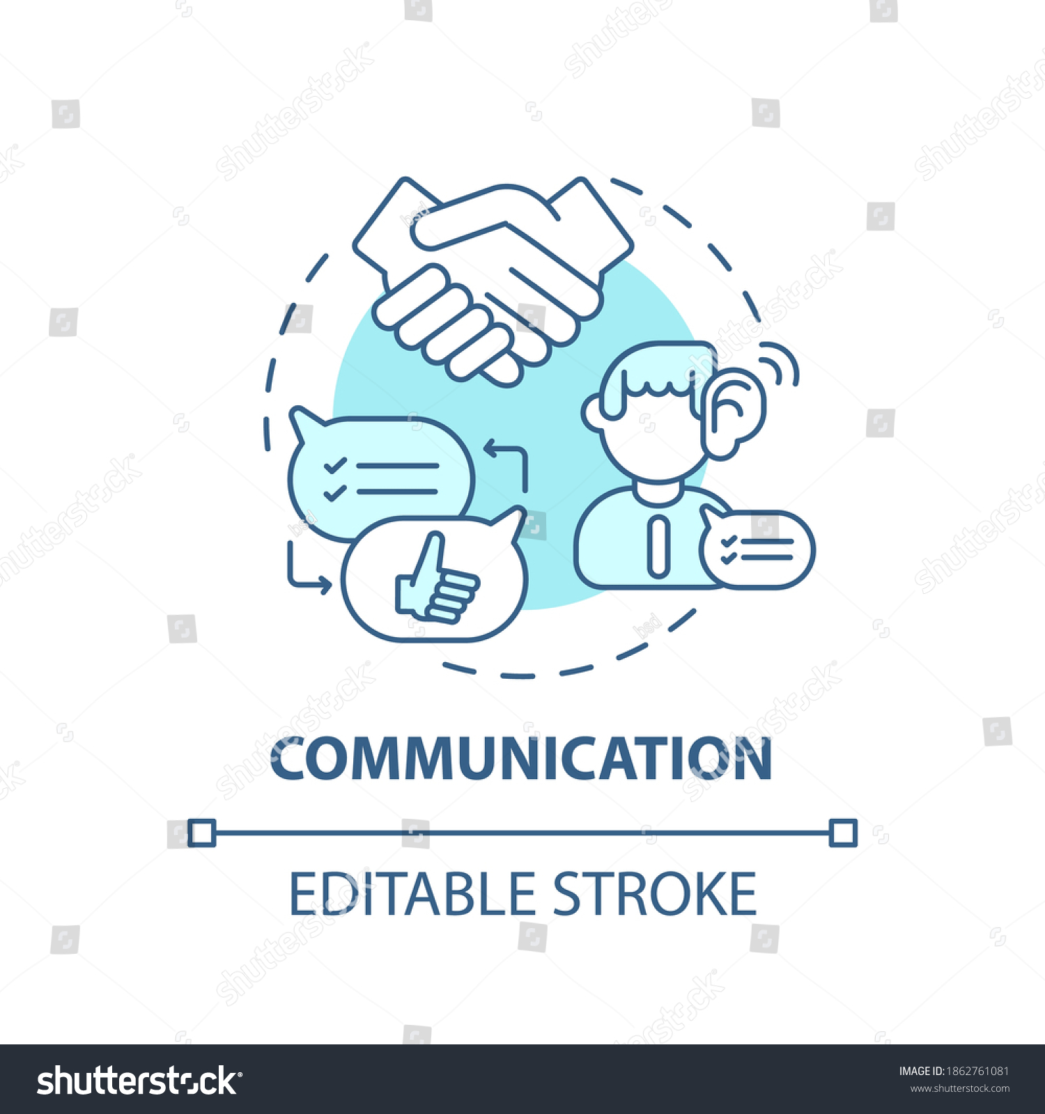 Communication Concept Icon Creative Thinking Types Stock Vector ...