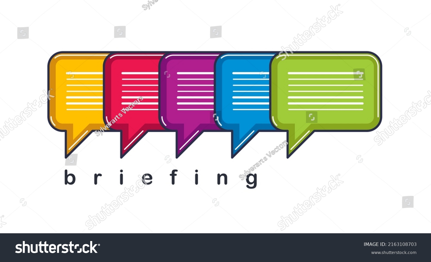Communication Concept Shown Speech Bubbles Vector Stock Vector (Royalty ...