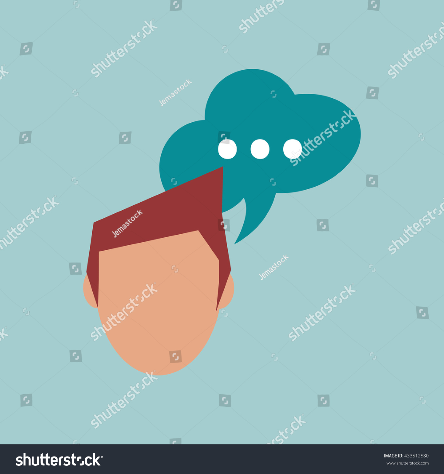 Communication Design Bubble Icon Flat Illustration Stock Vector ...