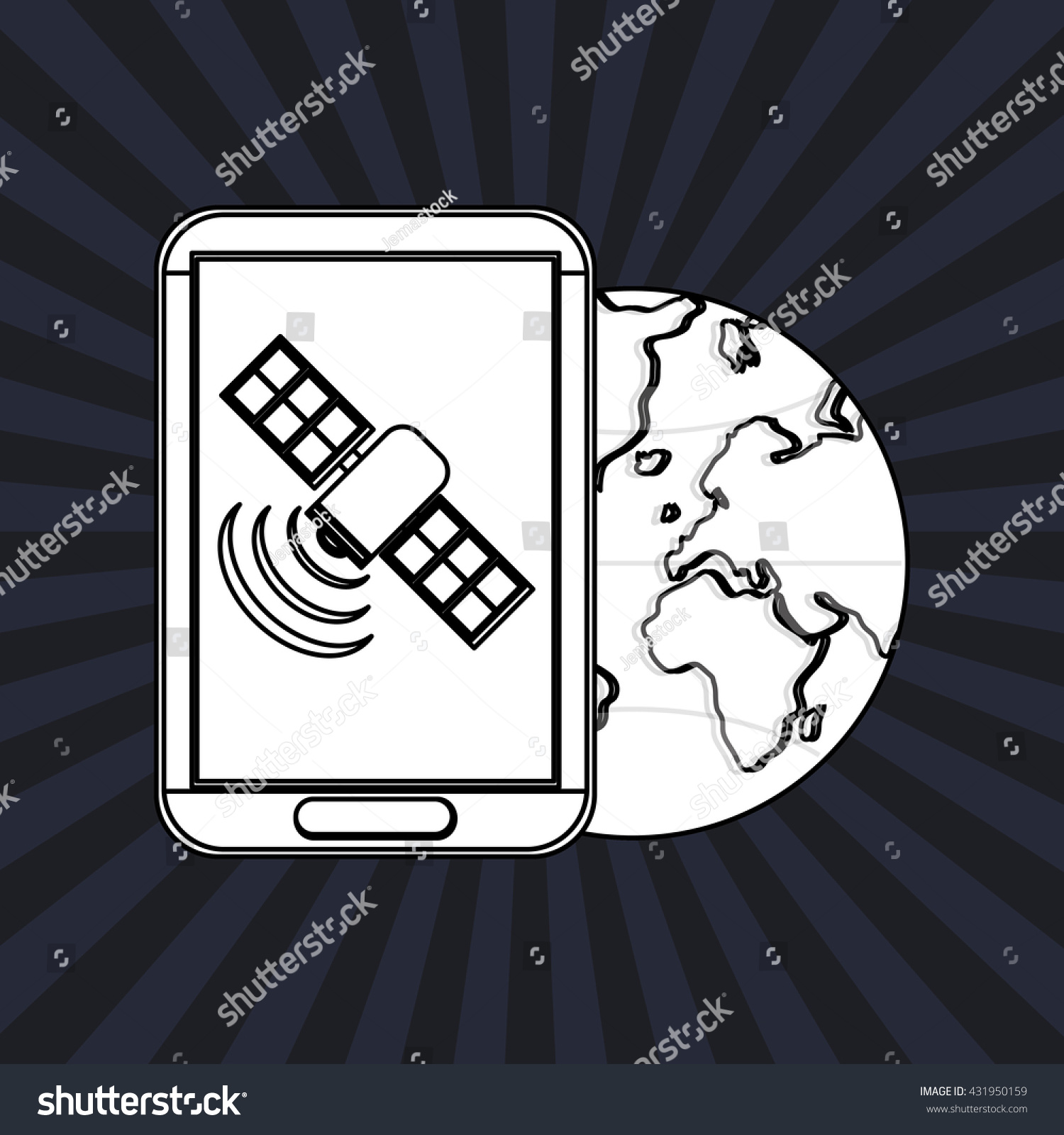 Communication Design Internet Concept Isolated Illustration Stock ...