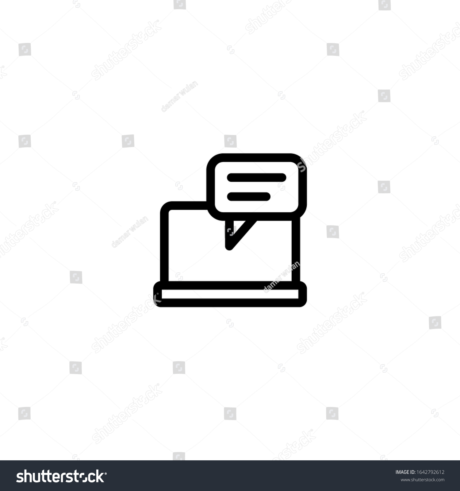 Communication Icon Set Unique Minimalist Editable Stock Vector (Royalty ...