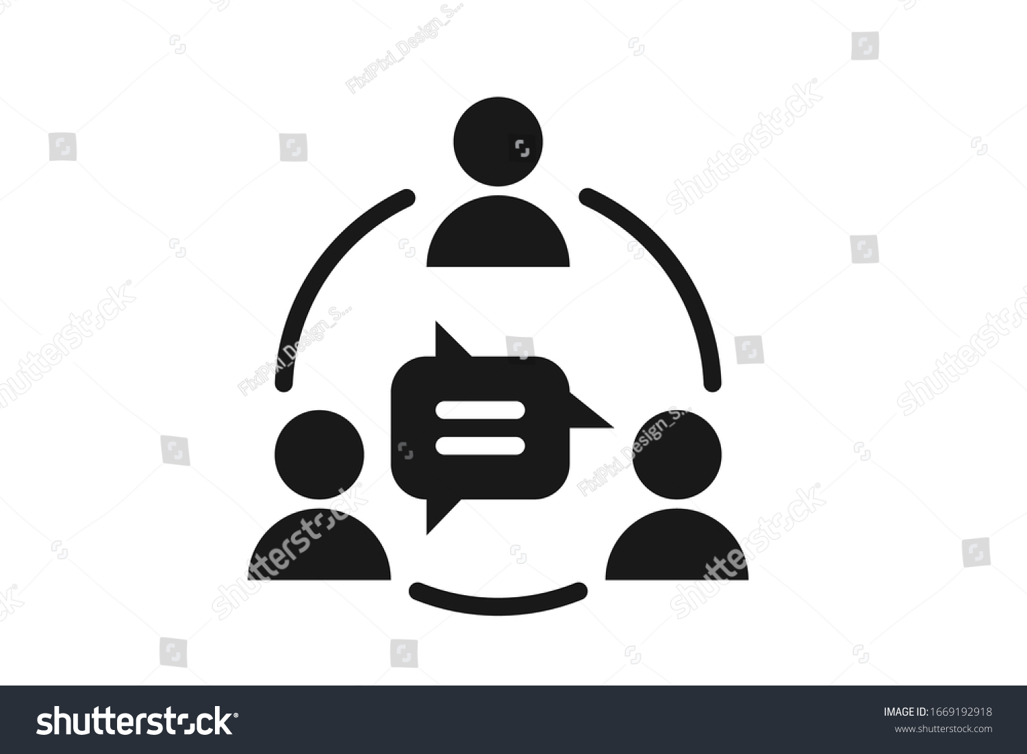Communication Icon Vector On White Background Stock Vector (Royalty ...