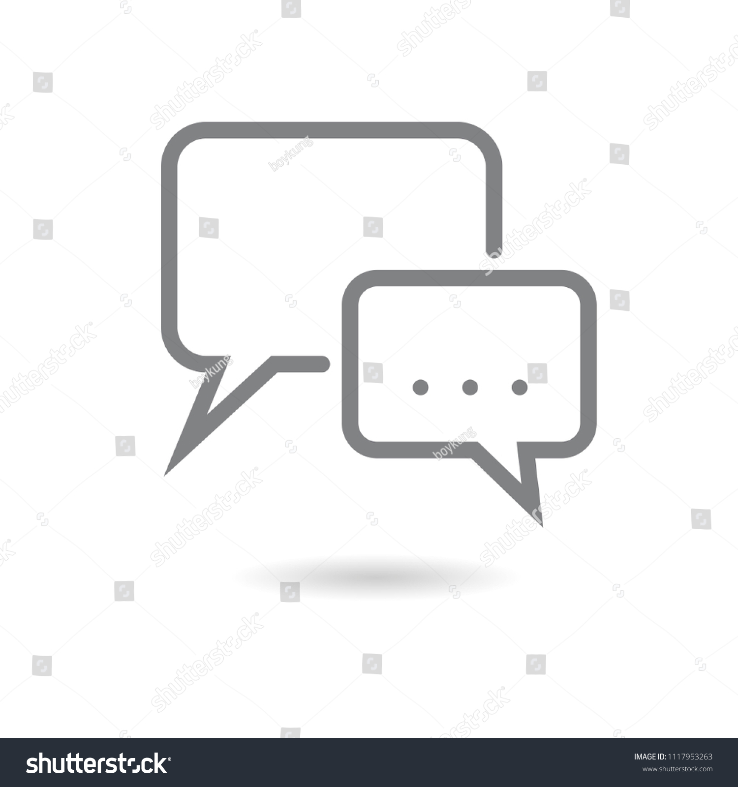 Communication Icon White Background Stock Vector (Royalty Free) 1117953263