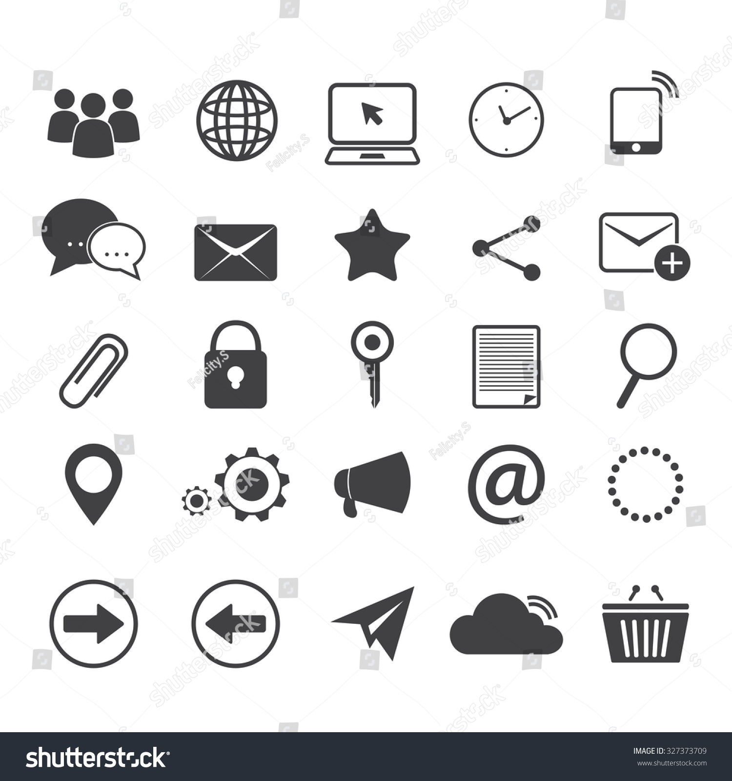 Communication Icon White Background Stock Vector (Royalty Free) 327373709